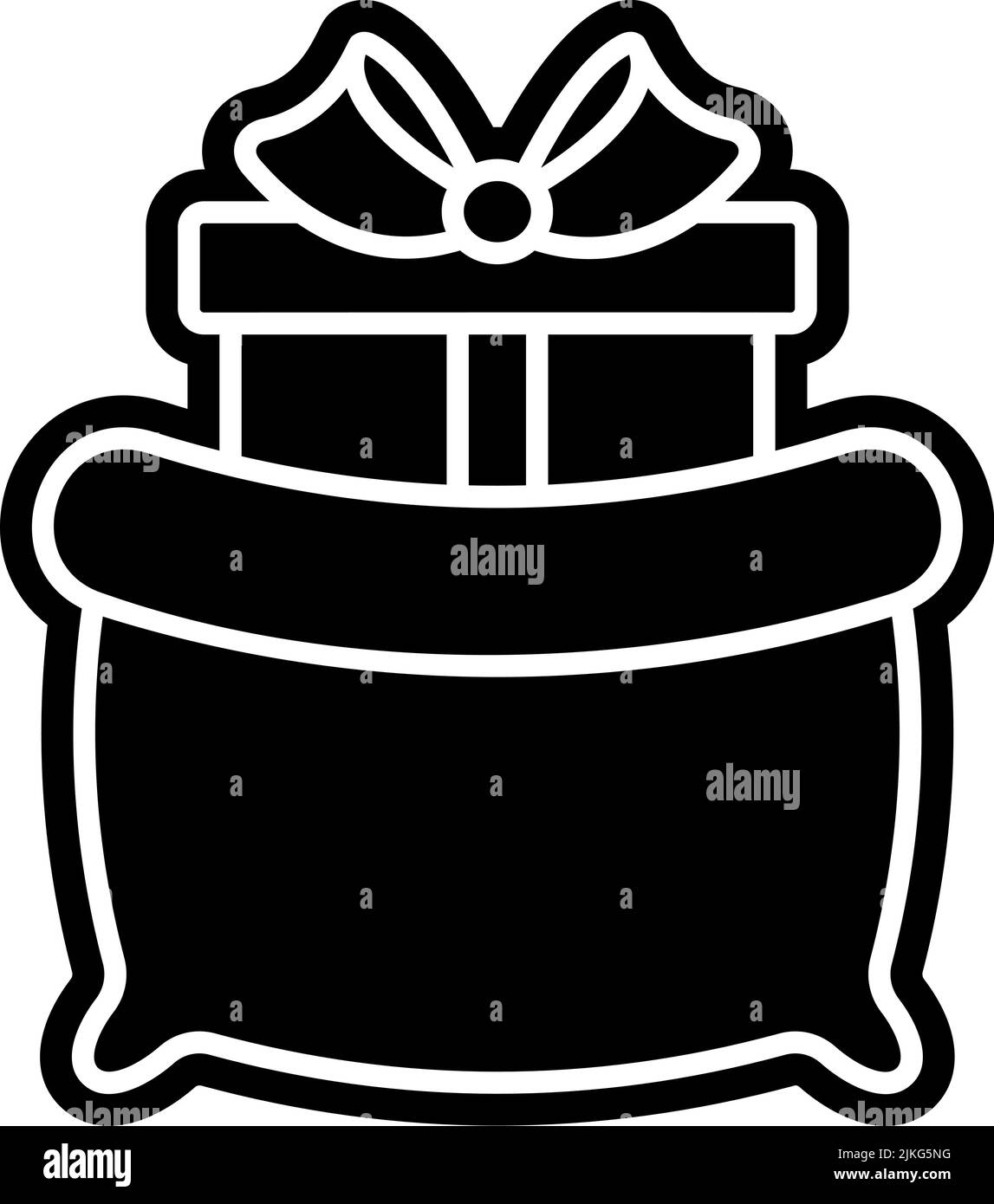 gift bag icon black vector illustration Stock Vector Image & Art - Alamy
