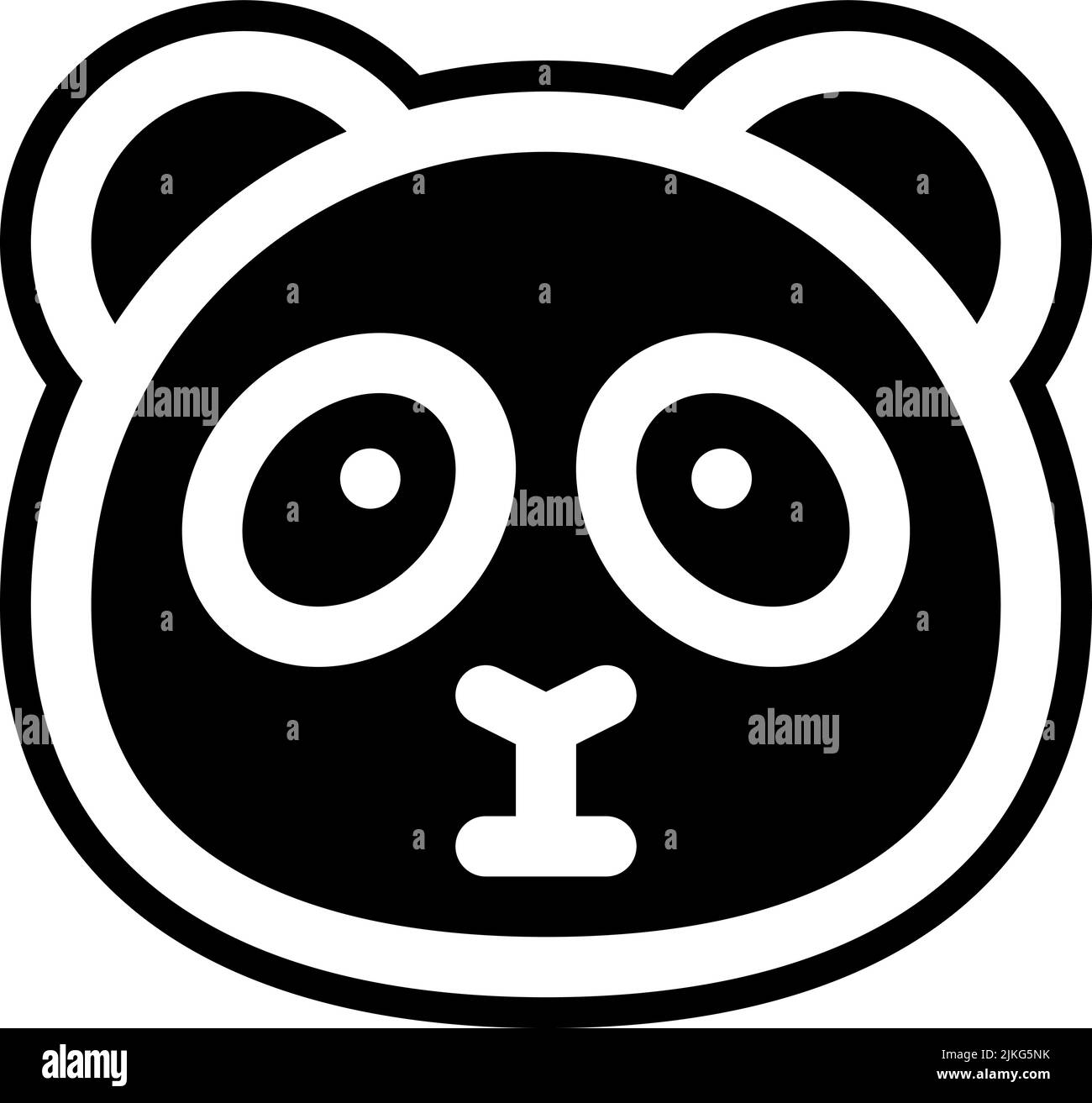 panda icon black vector illustration Stock Vector Image & Art - Alamy