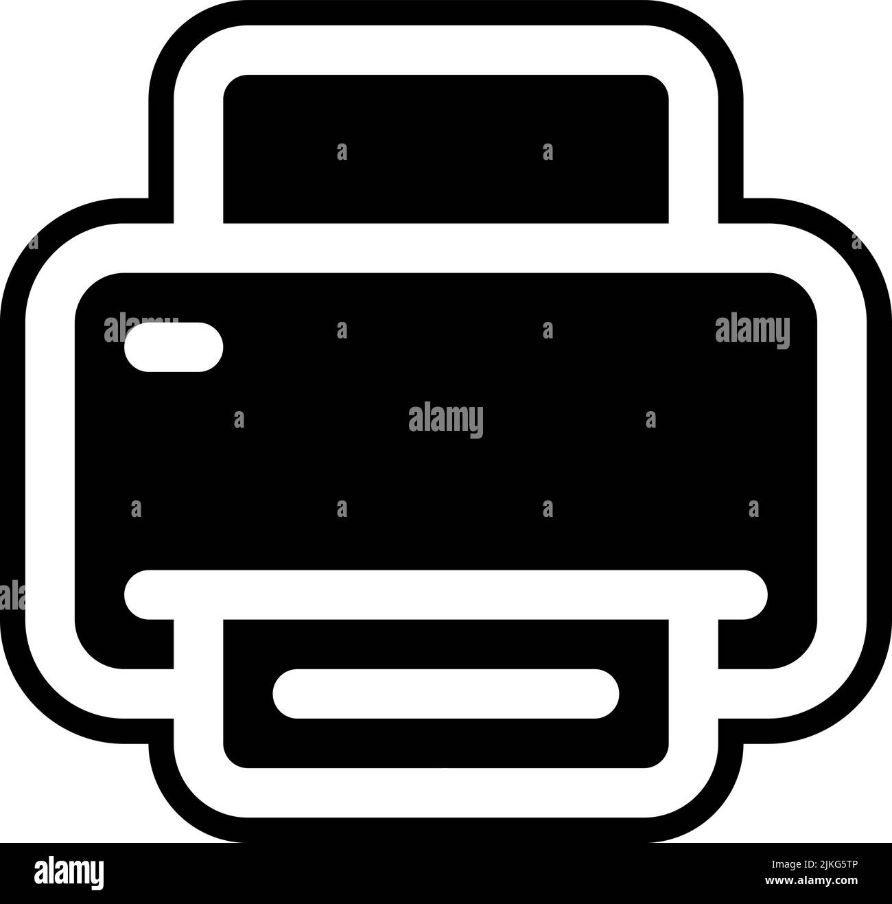 computer printer icon black vector illustration Stock Vector Image ...