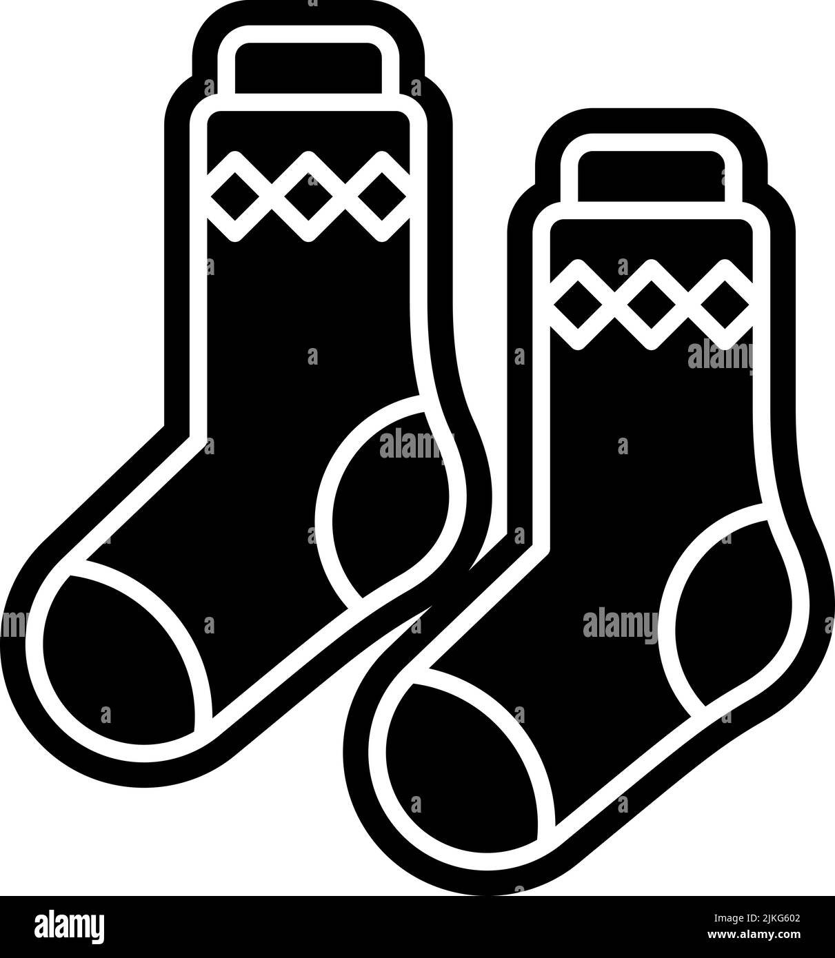 socks icon black vector illustration Stock Vector Image & Art - Alamy