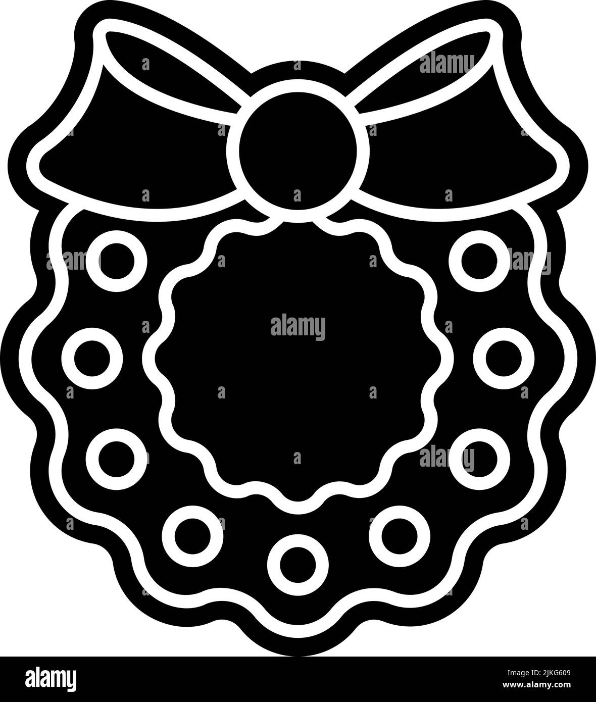 wreath icon black vector illustration Stock Vector Image & Art - Alamy