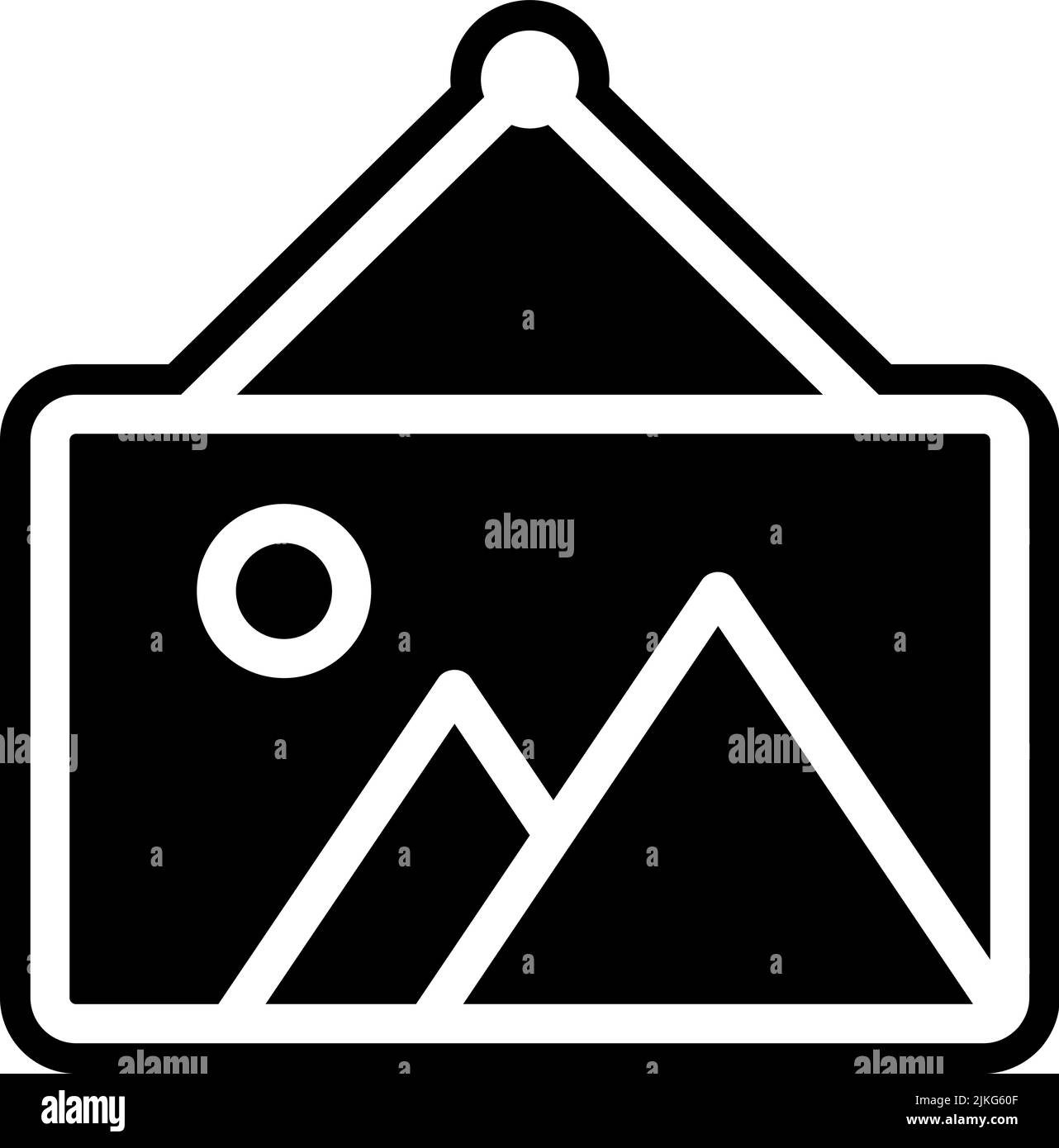 picture frame icon black vector illustration Stock Vector Image & Art ...