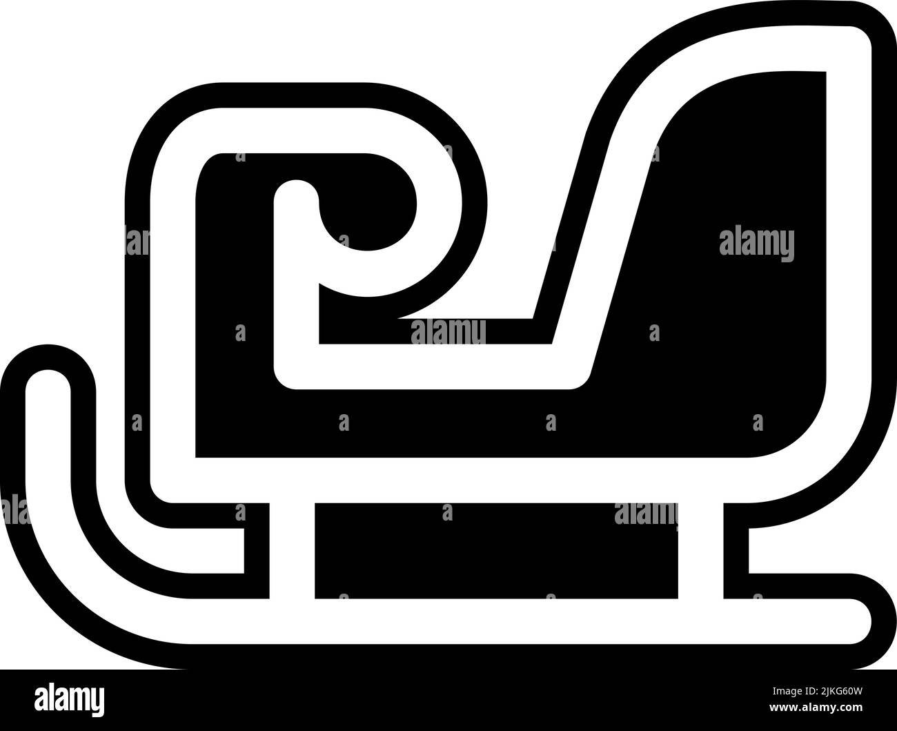 sledge icon black vector illustration Stock Vector Image & Art - Alamy