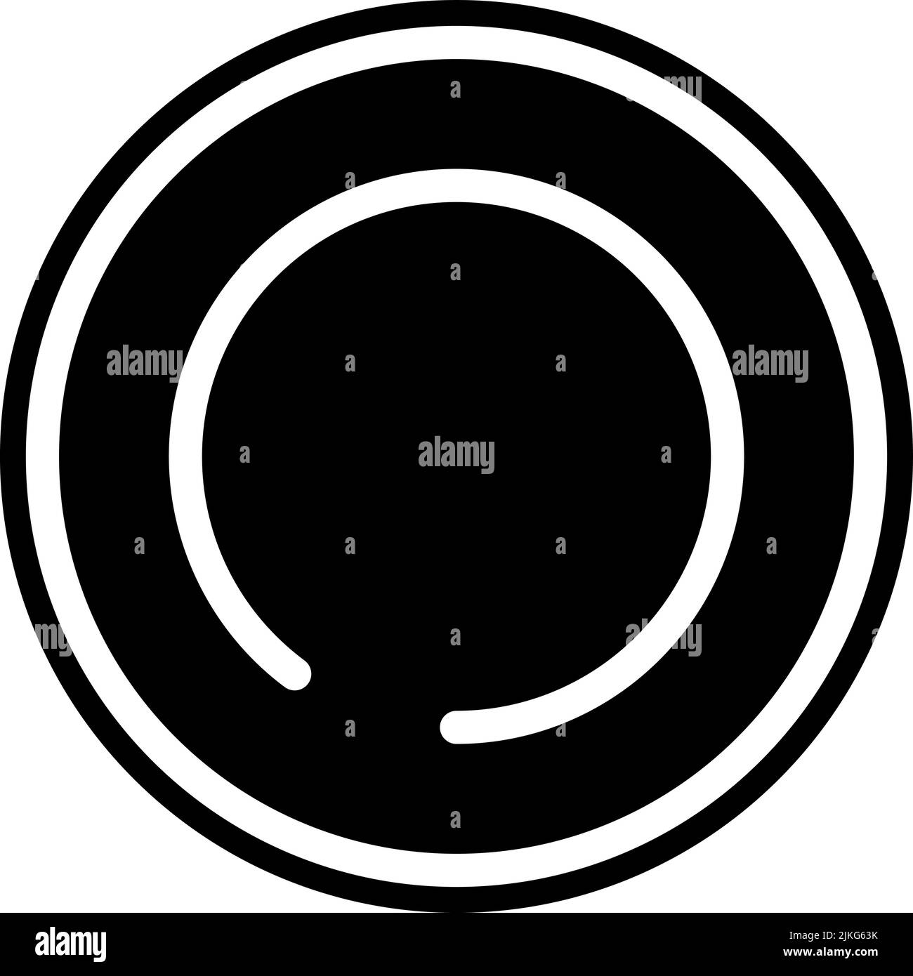 plate icon black vector illustration Stock Vector Image & Art - Alamy