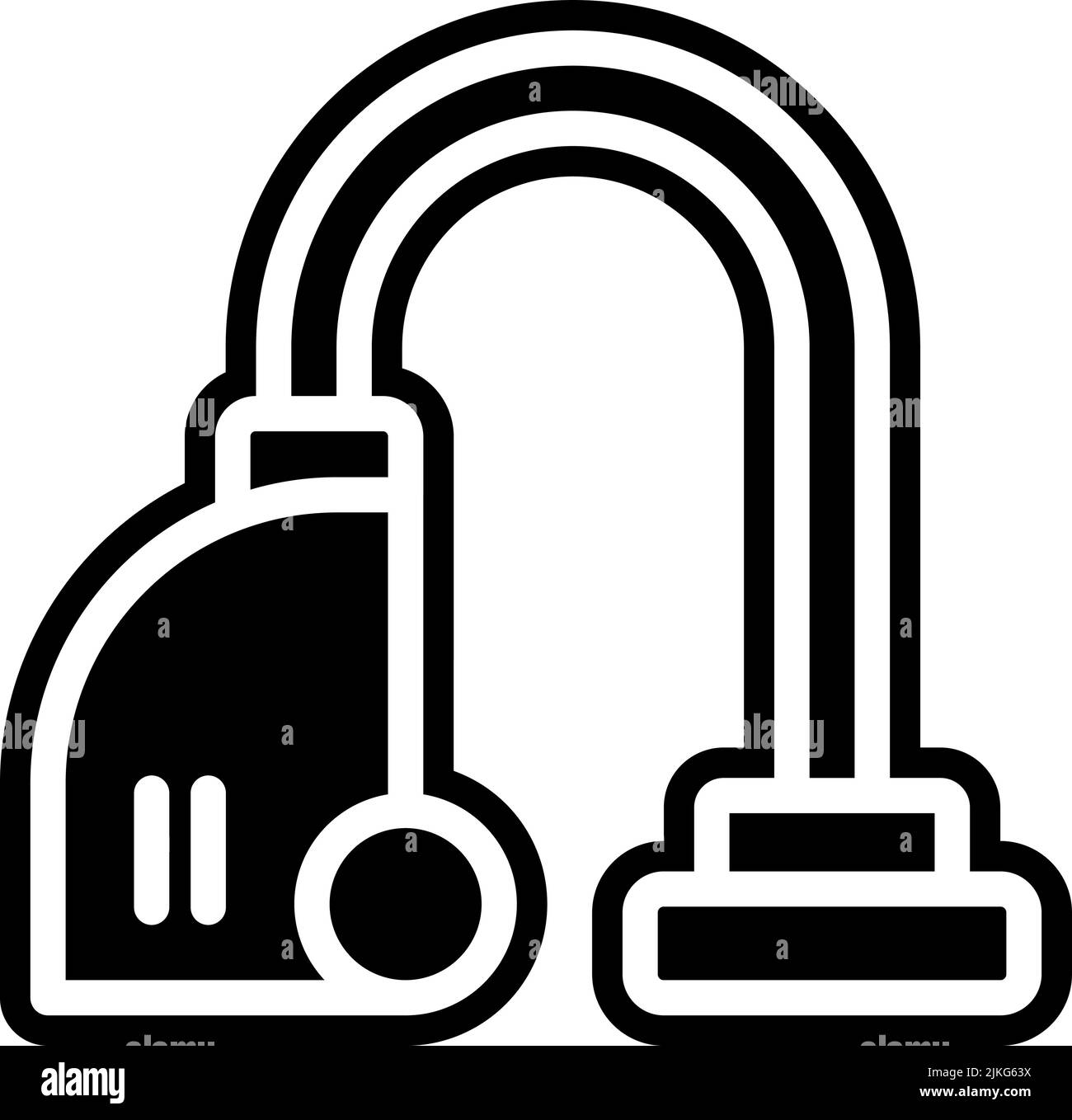vacuum cleaner icon black vector illustration Stock Vector Image & Art ...