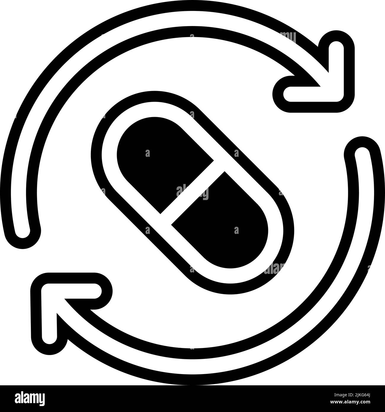 refill icon black vector illustration Stock Vector Image & Art - Alamy