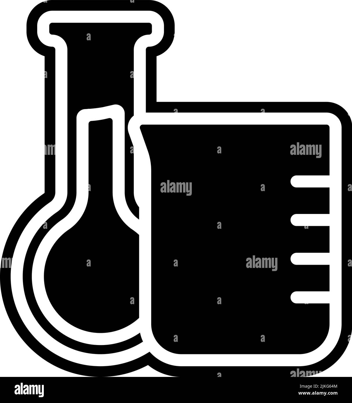erlenmeyer icon black vector illustration Stock Vector Image & Art - Alamy