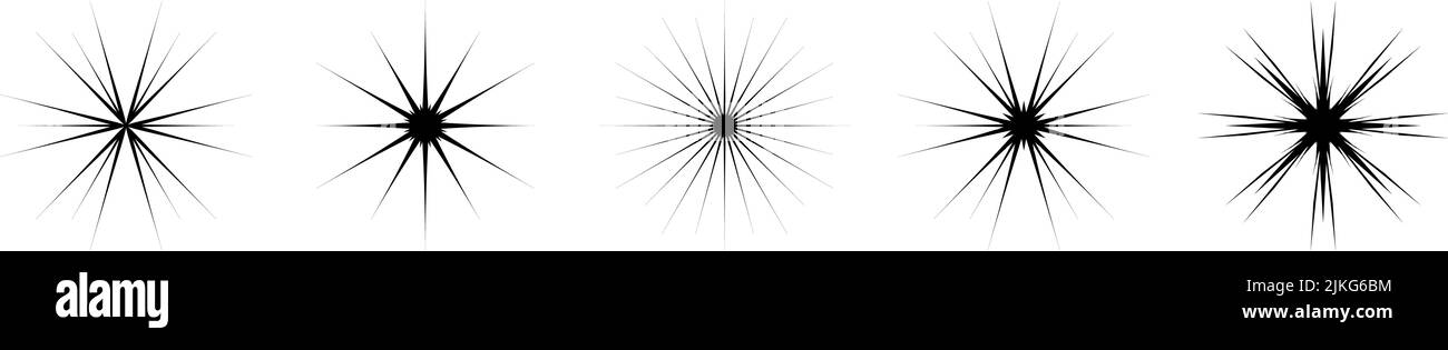 Elegant sparkle star icon collection design element for luxury ...