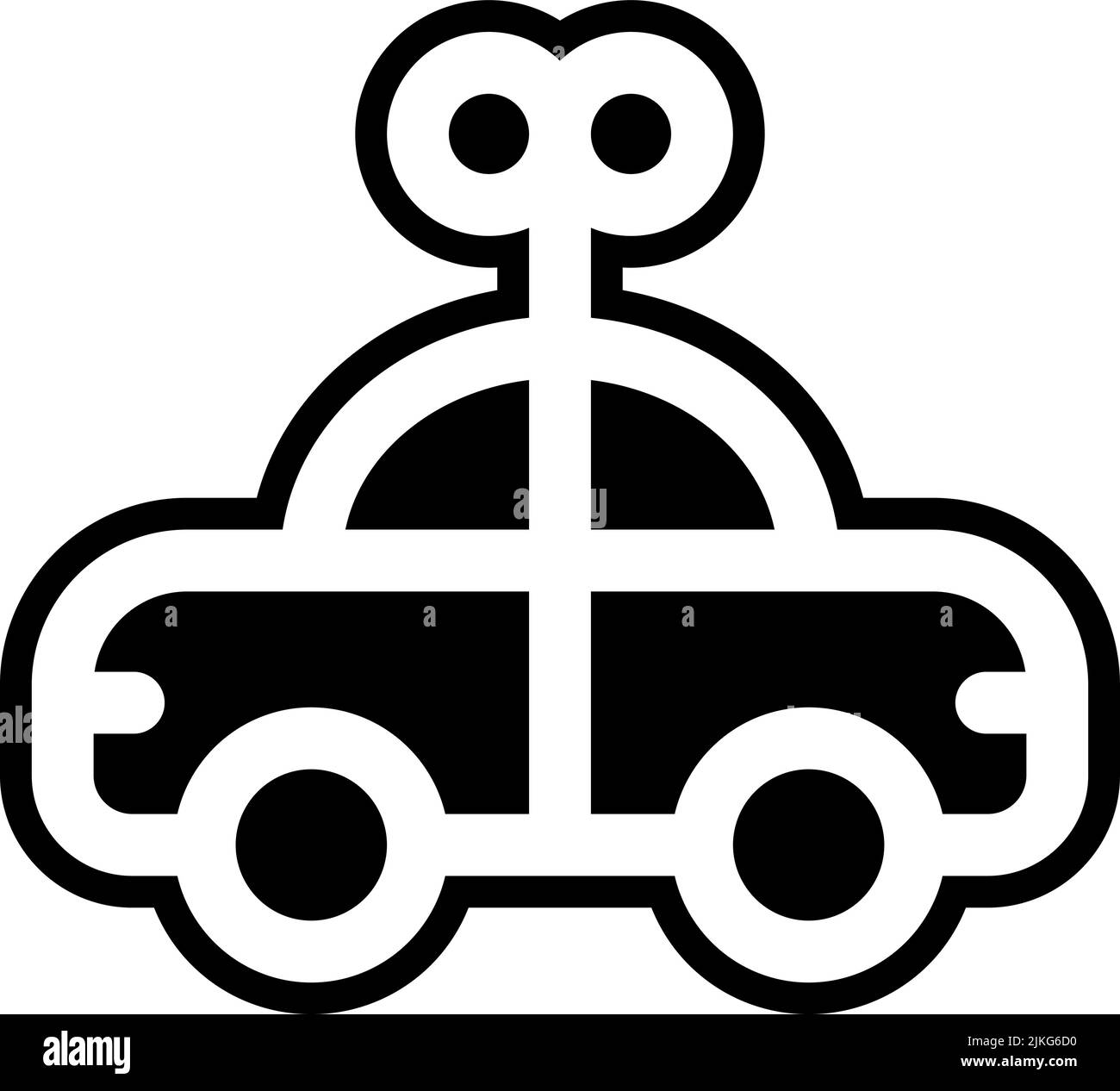toy car icon black vector illustration Stock Vector Image & Art - Alamy