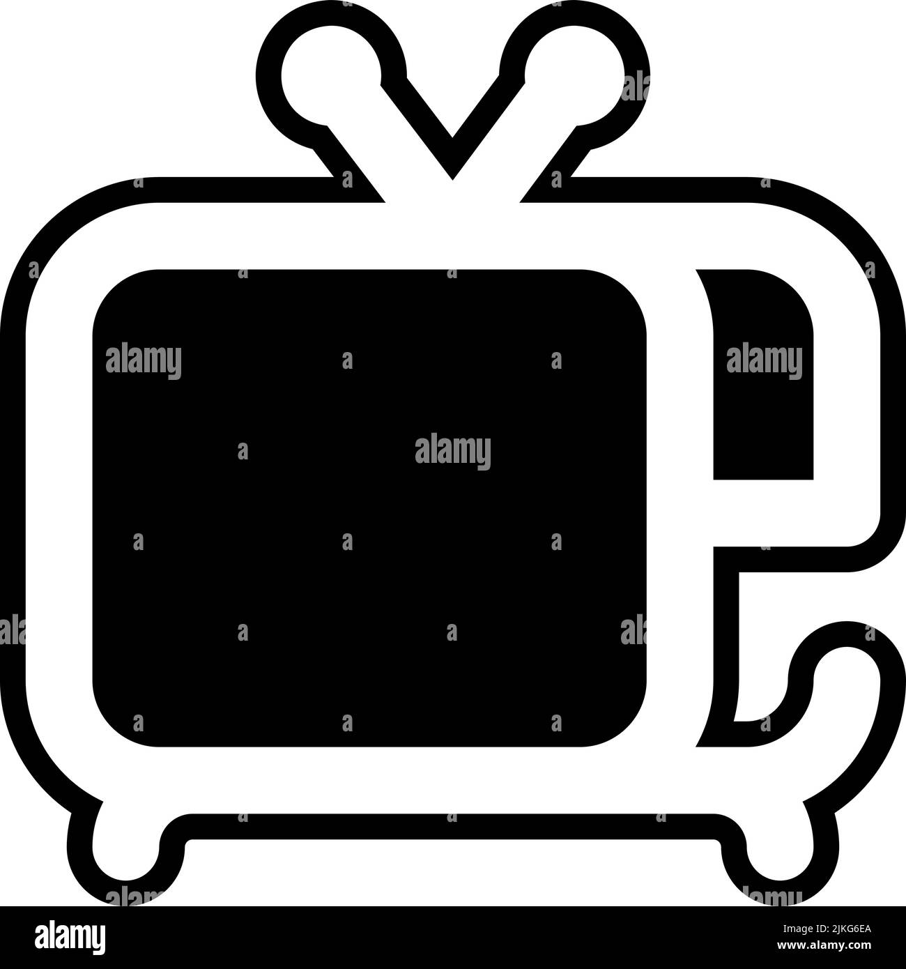 tv app icon black vector illustration Stock Vector Image & Art - Alamy