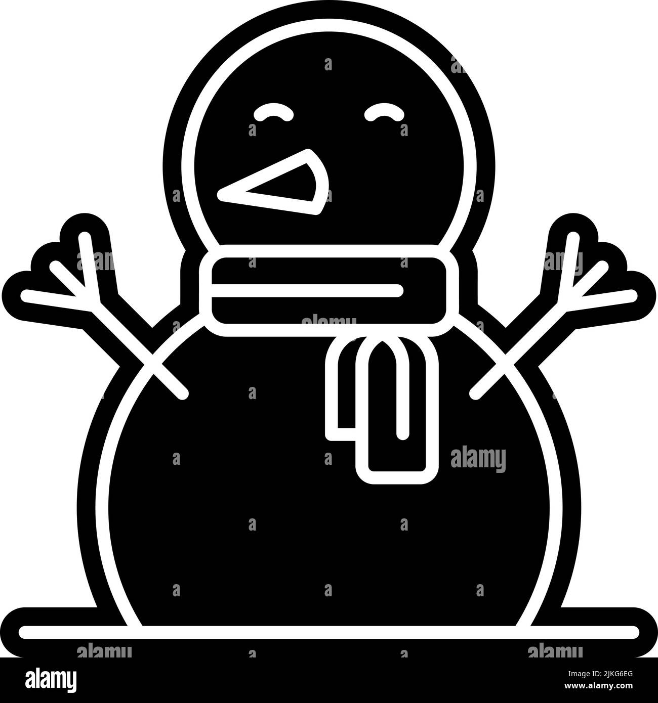 snowman icon black vector illustration Stock Vector Image & Art - Alamy