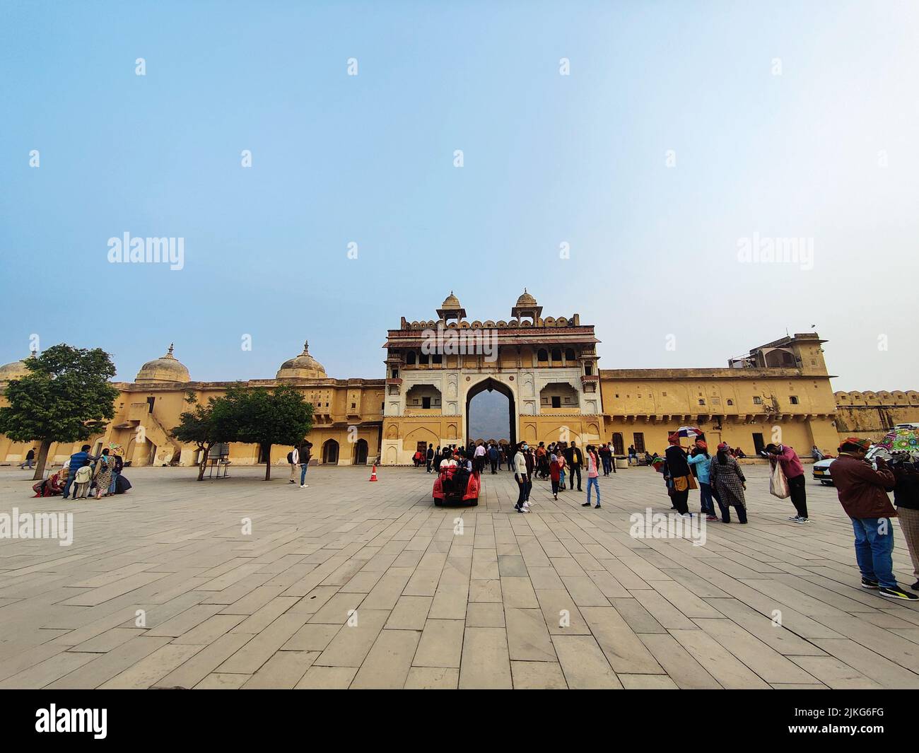 INDIA, RAJASTHAN, AMER, December 2021, Tourist at Suraj Dwaar or Sun ...