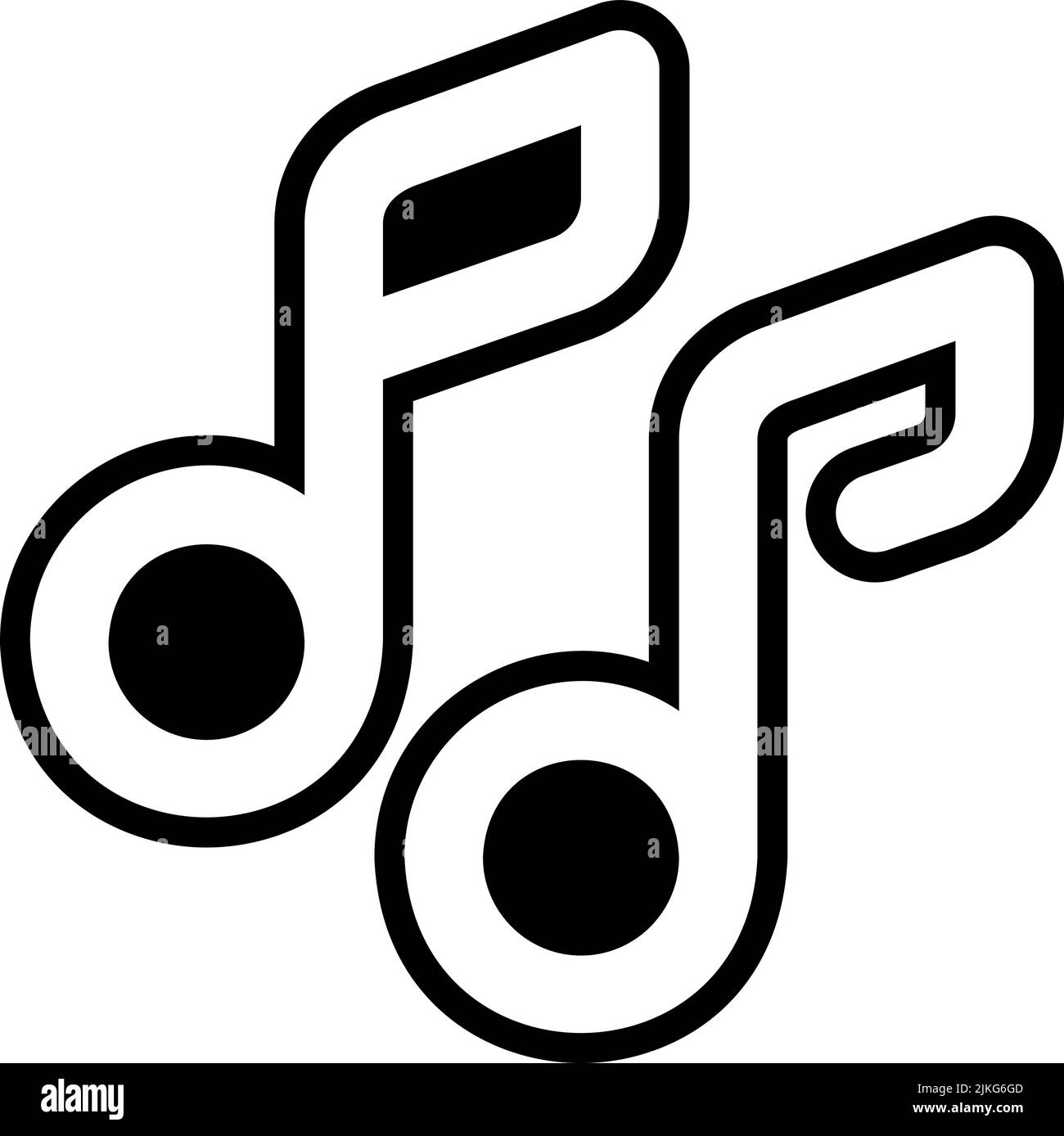 music icon black vector illustration Stock Vector Image & Art - Alamy