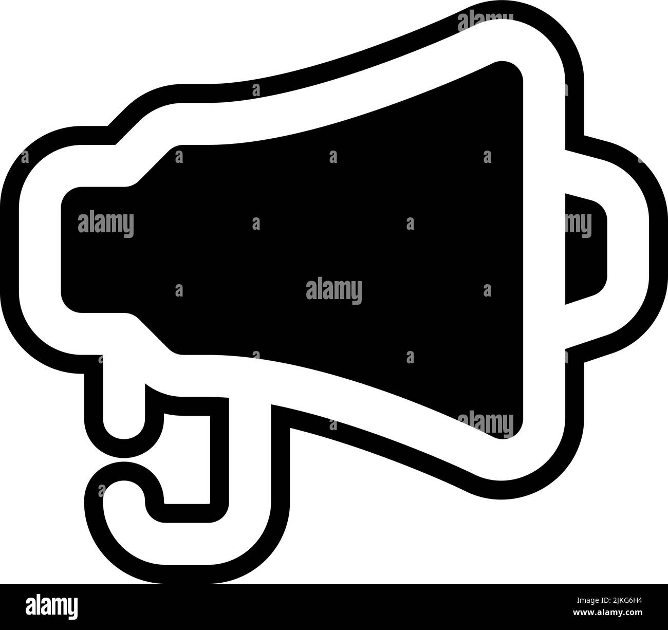 megaphone icon black vector illustration Stock Vector Image & Art - Alamy