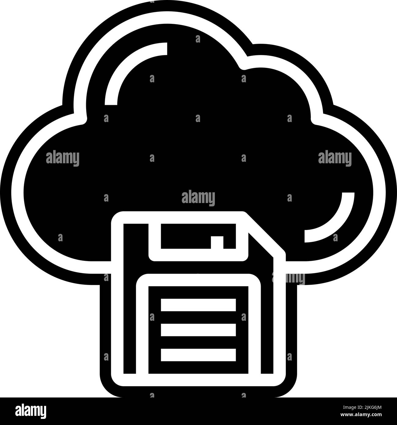 cloud storage icon black vector illustration Stock Vector Image & Art - Alamy