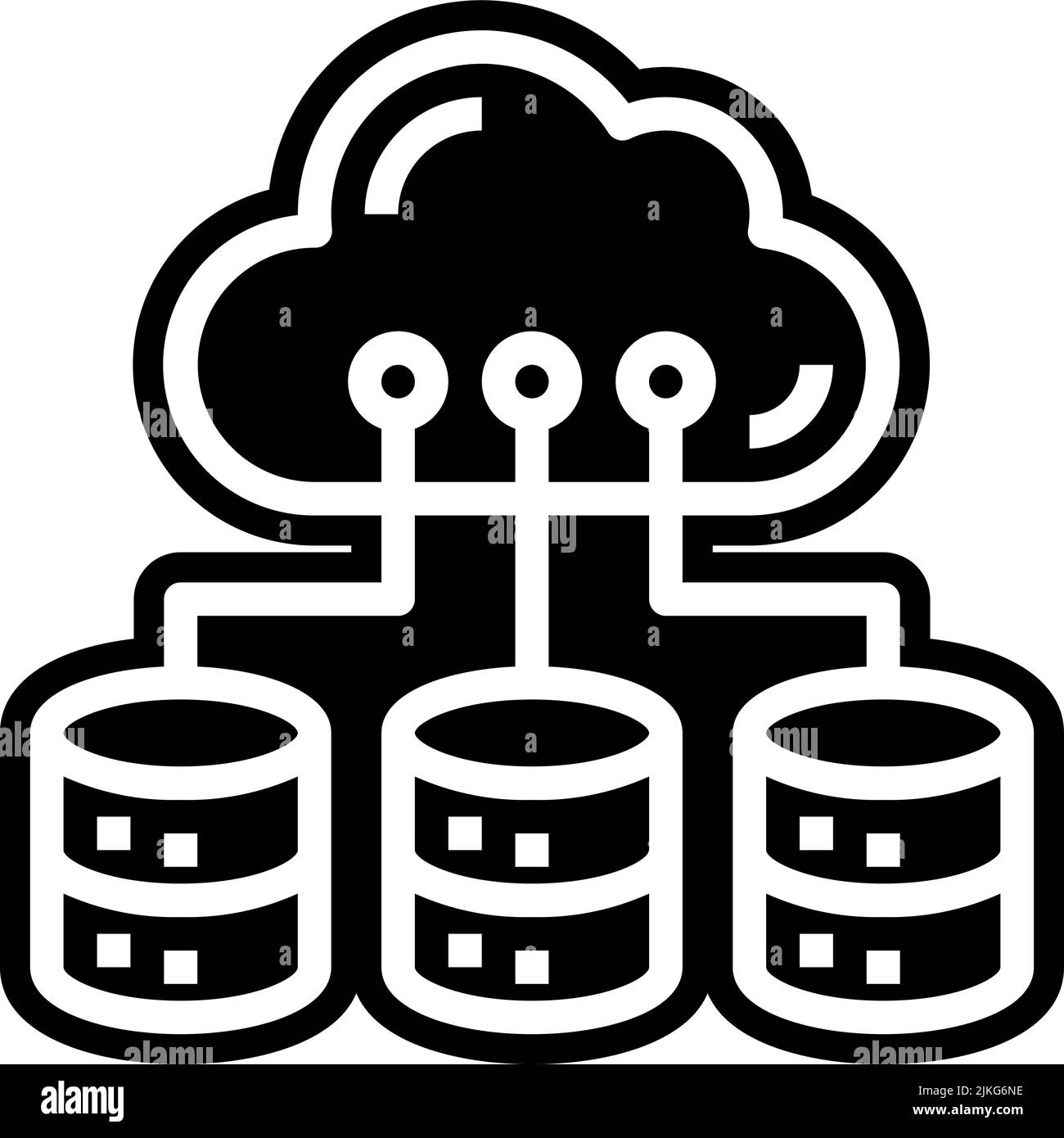 Cloud Computing Icon Black Vector Illustration Stock Vector Image And Art Alamy