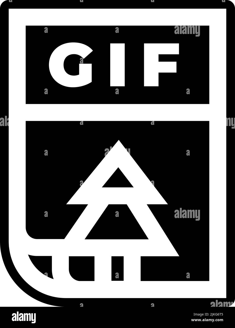 gif icon black vector illustration Stock Vector Image & Art - Alamy