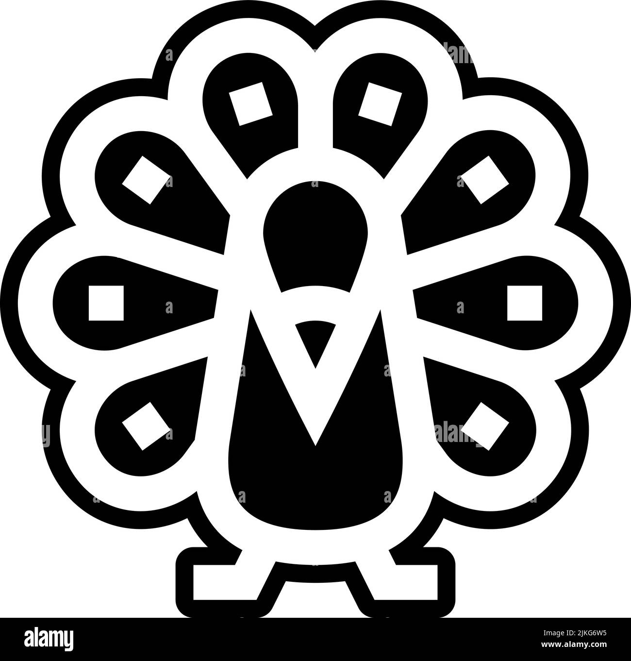 peacock icon black vector illustration Stock Vector Image & Art - Alamy