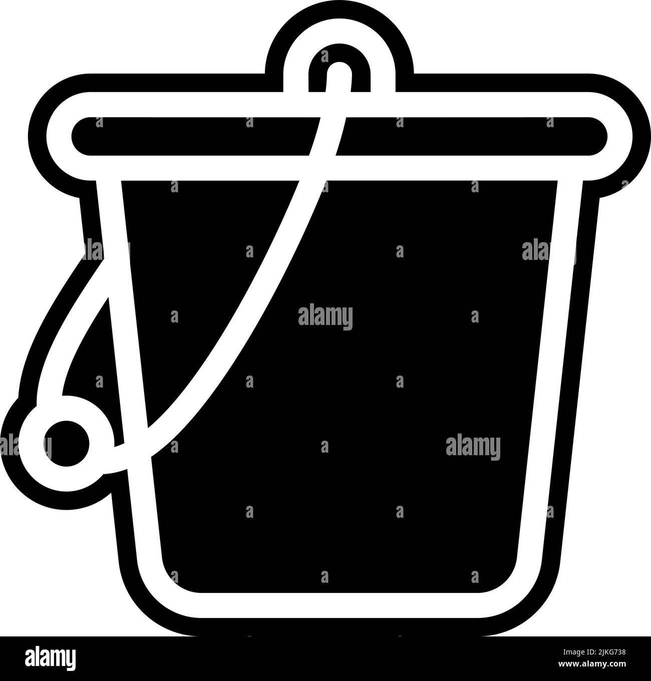 bucket icon black vector illustration Stock Vector Image & Art - Alamy