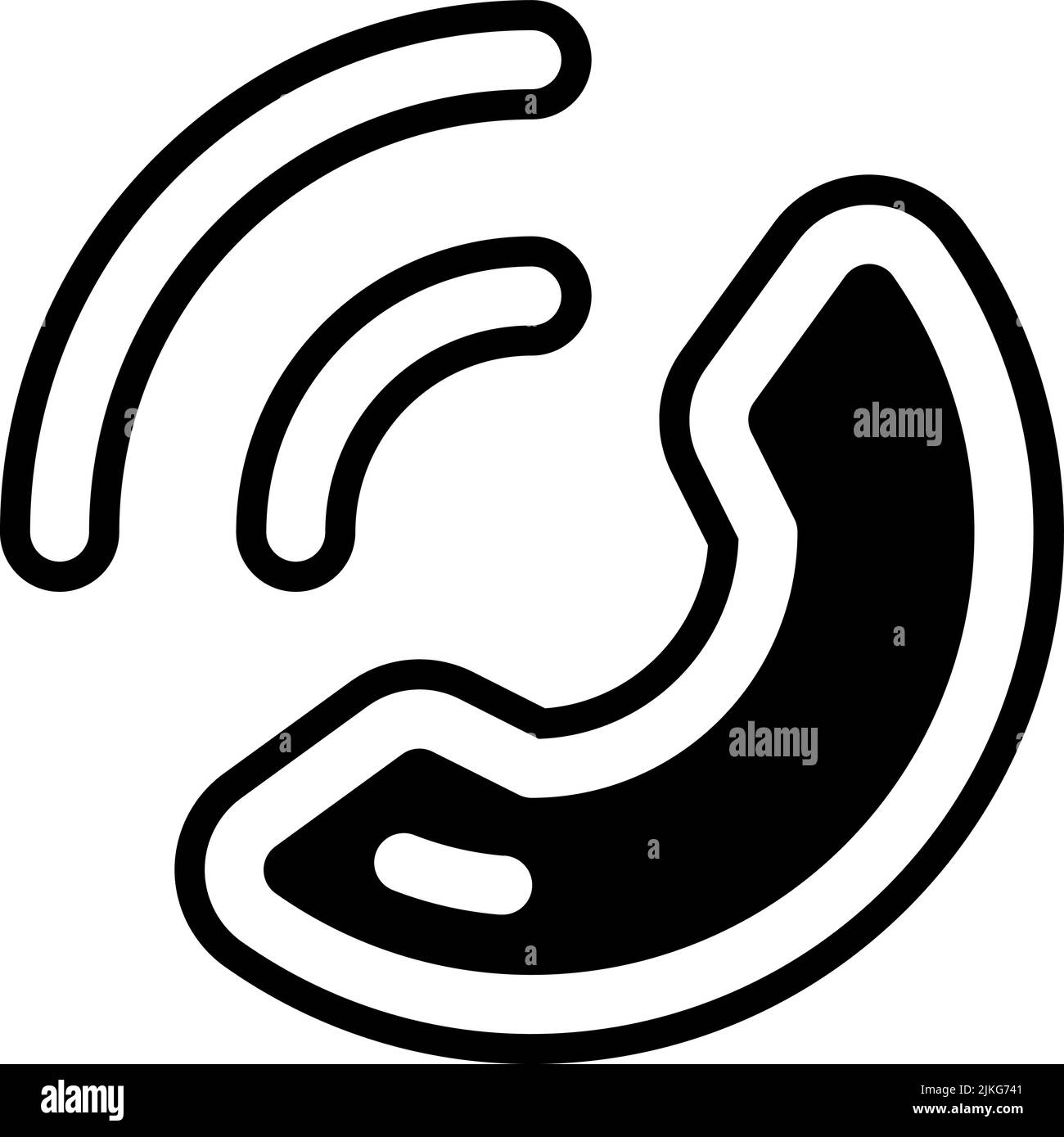 telephone call icon black vector illustration Stock Vector Image & Art ...