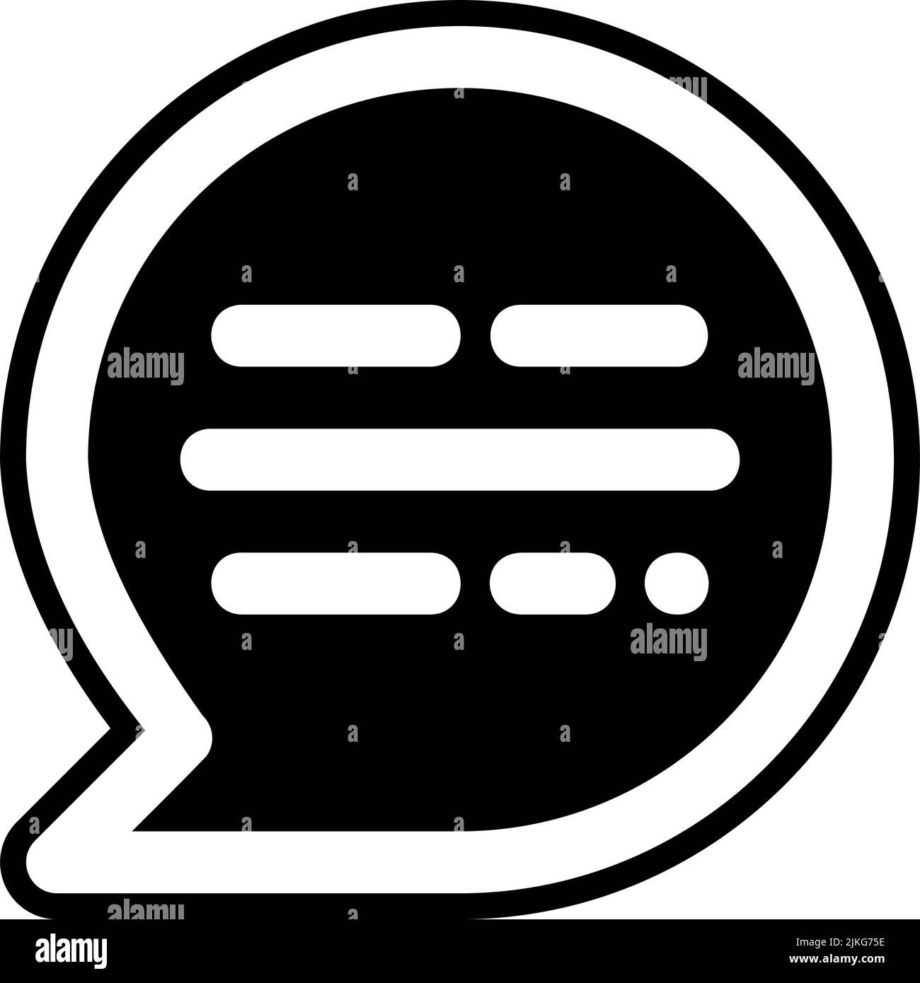 chat icon black vector illustration Stock Vector Image & Art - Alamy