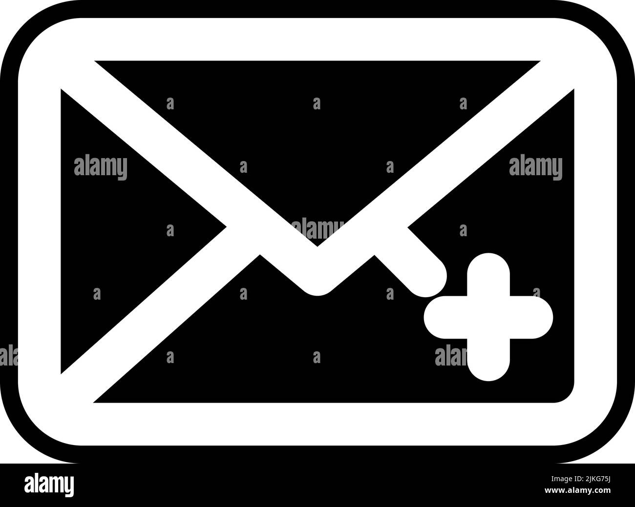 add message icon black vector illustration Stock Vector Image & Art - Alamy