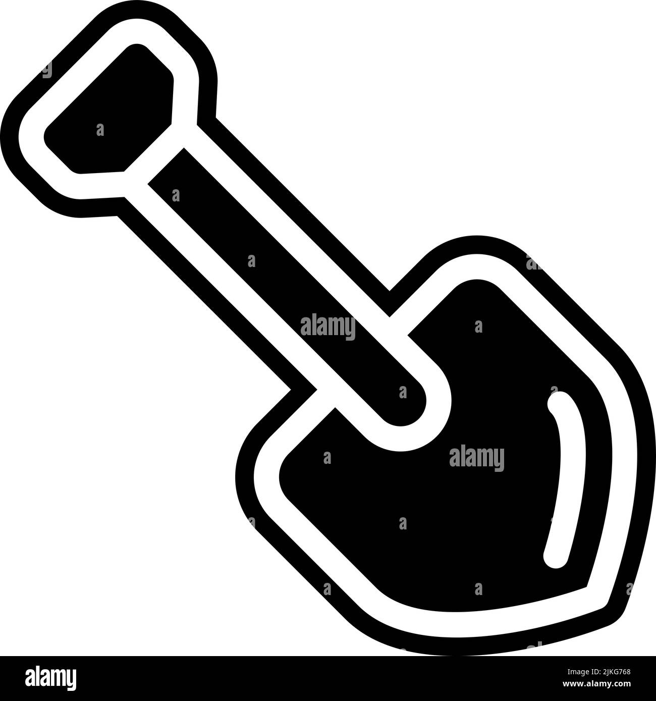 shovel icon black vector illustration Stock Vector Image & Art - Alamy