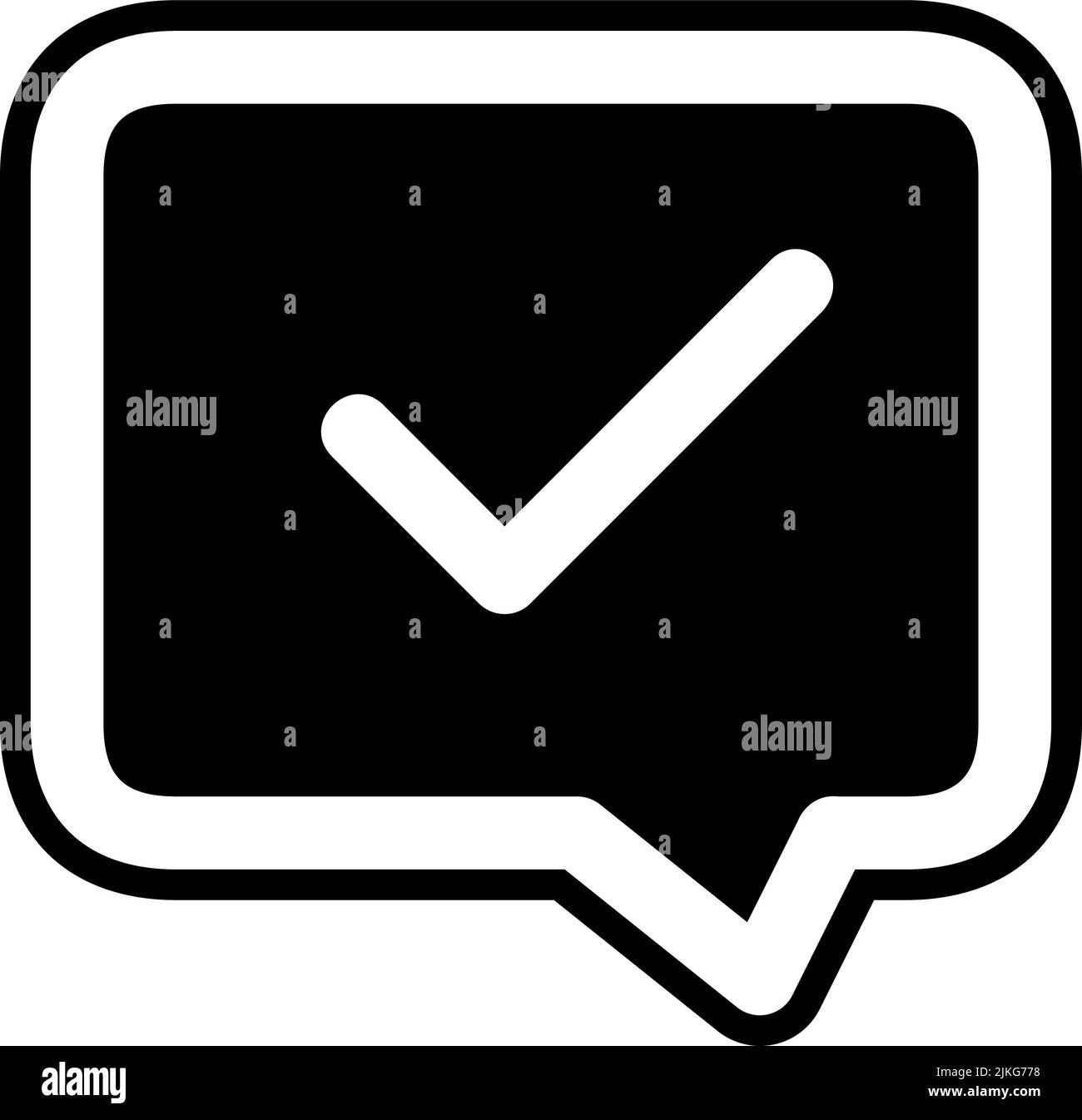 confirm icon black vector illustration Stock Vector Image & Art - Alamy