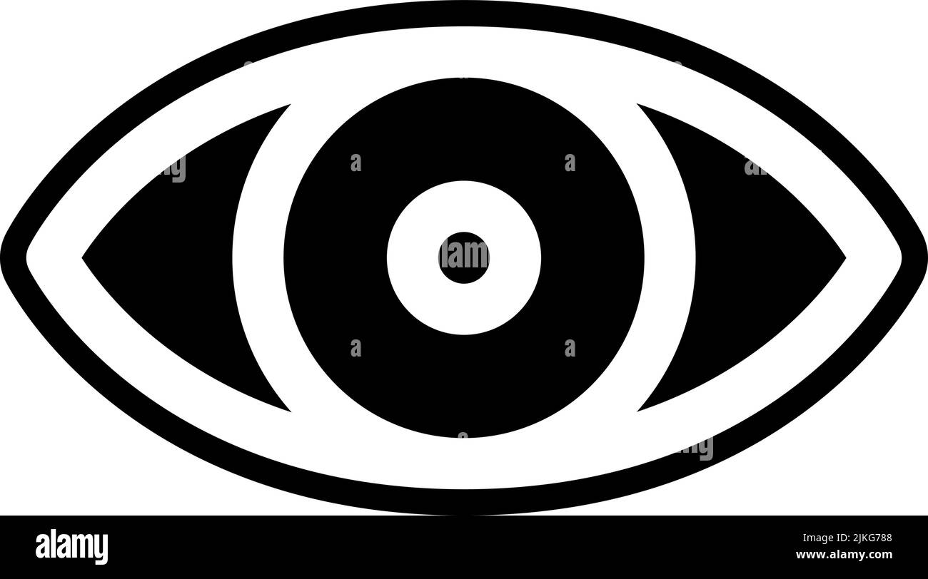 vision icon black vector illustration Stock Vector Image & Art - Alamy