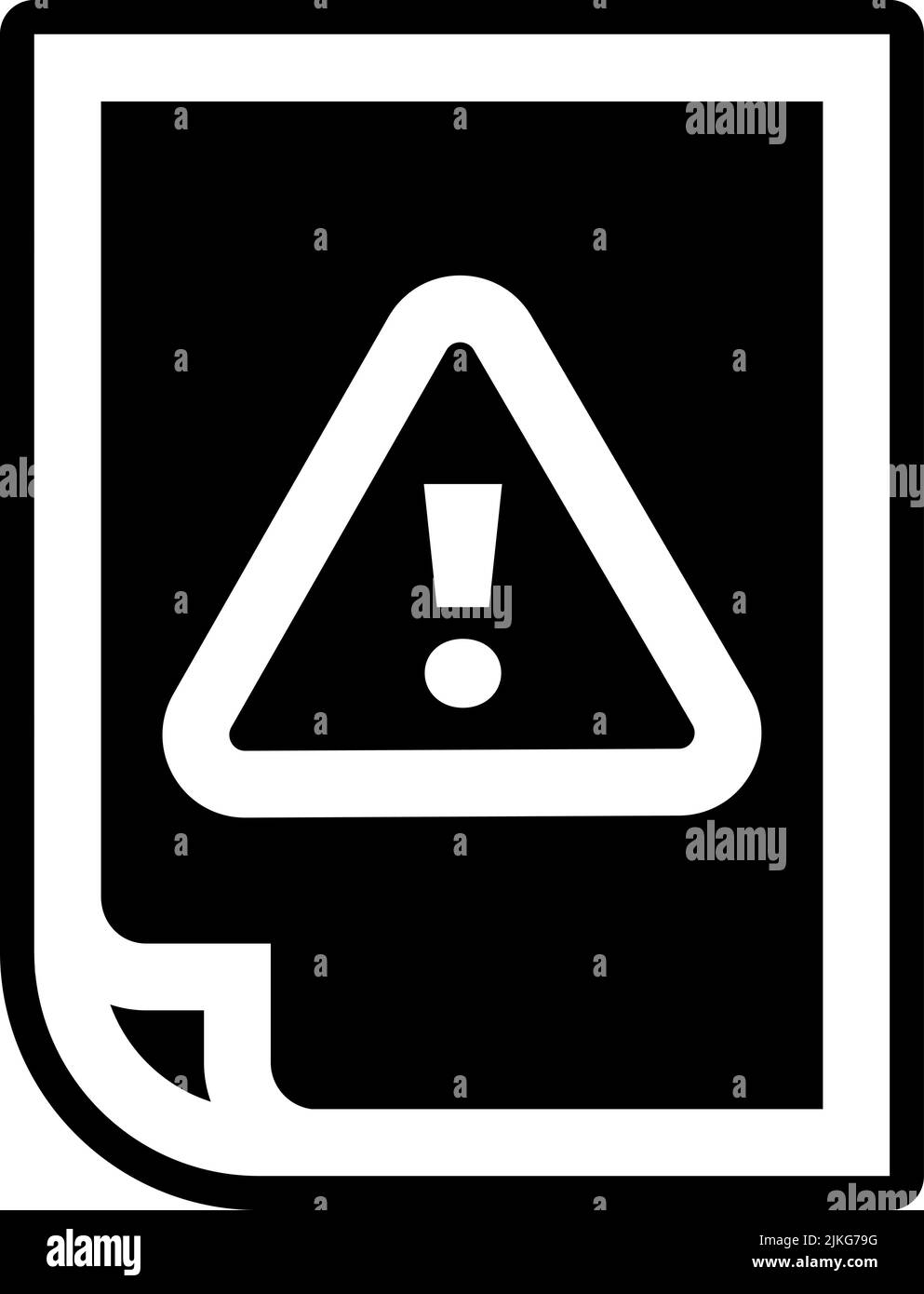 warning icon black vector illustration Stock Vector Image & Art - Alamy