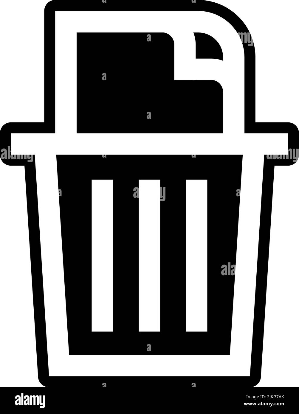 paper bin icon black vector illustration Stock Vector Image & Art - Alamy