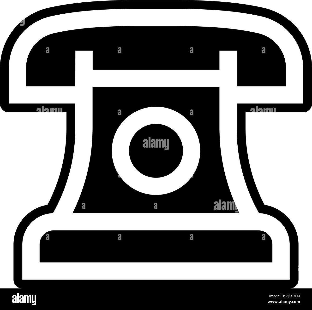 telephone icon black vector illustration Stock Vector Image & Art - Alamy