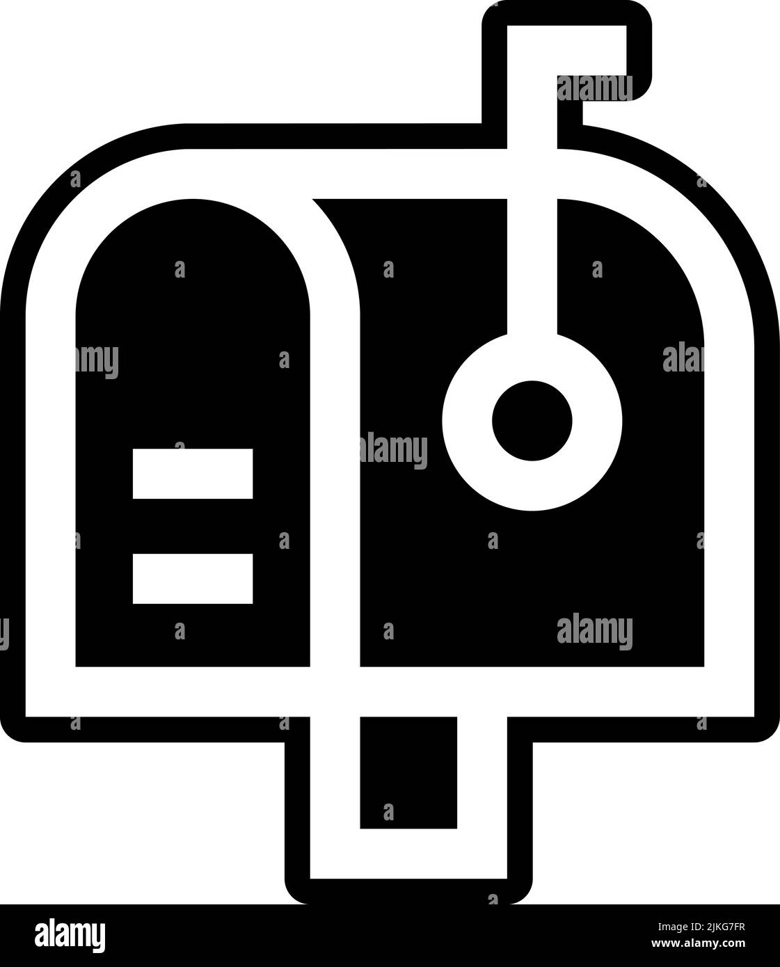 mail inbox app icon black vector illustration Stock Vector Image & Art ...