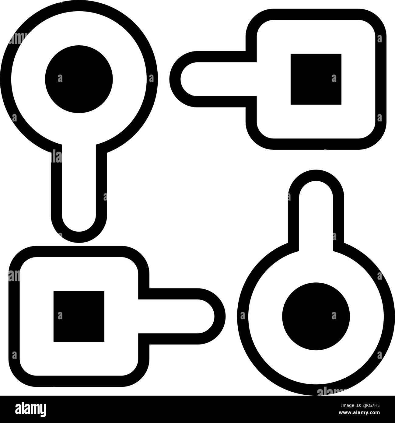 Workflow process management thin Cut Out Stock Images & Pictures - Alamy