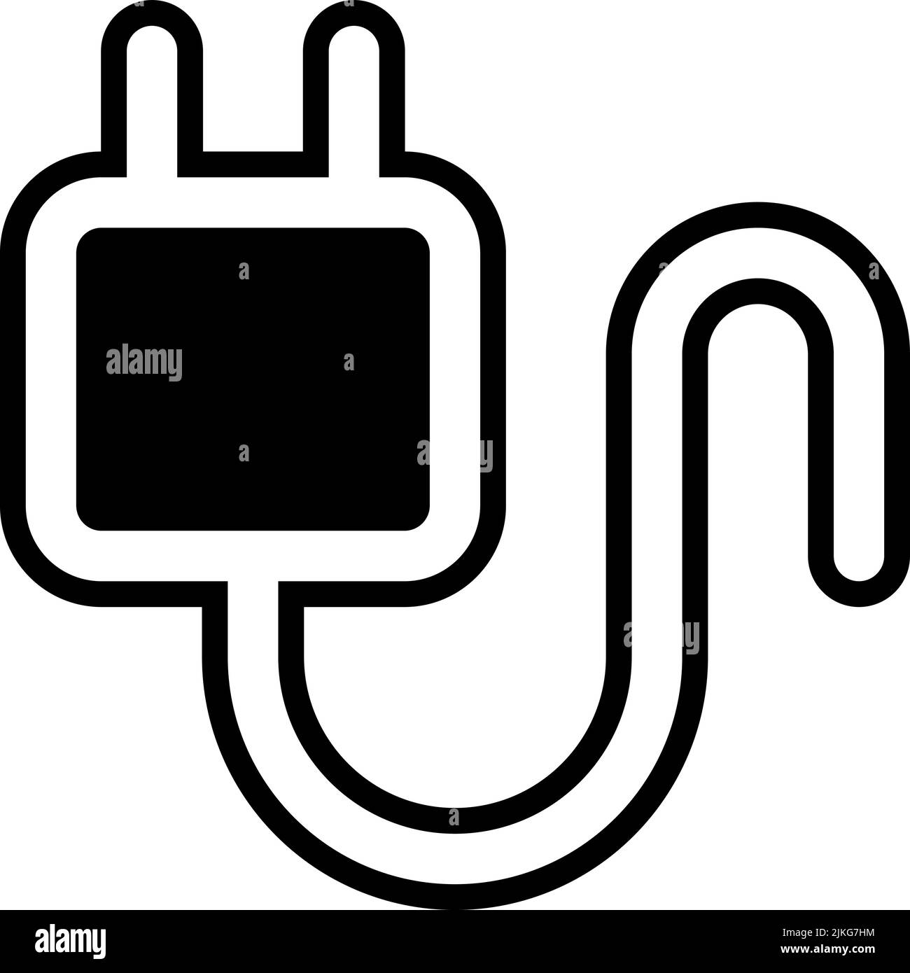 cables icon black vector illustration Stock Vector Image & Art - Alamy