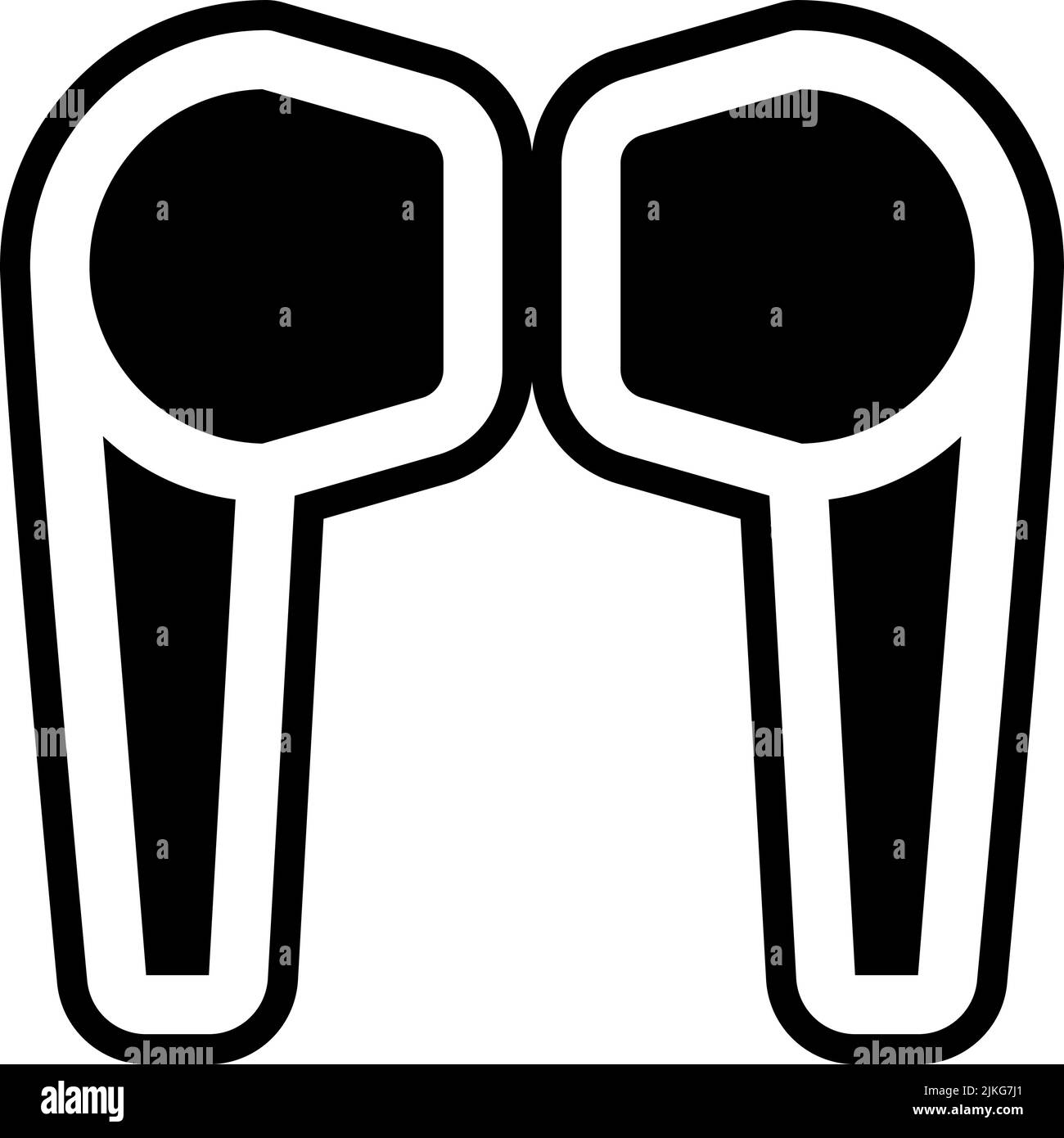 earbuds icon black vector illustration Stock Vector Image & Art - Alamy