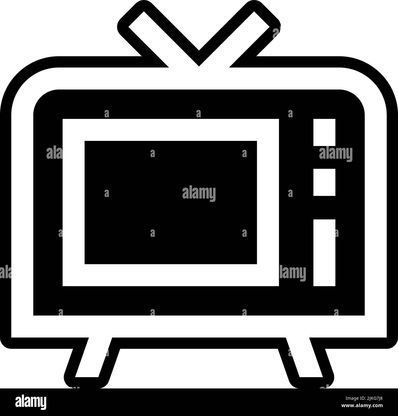tv app icon black vector illustration Stock Vector Image & Art - Alamy