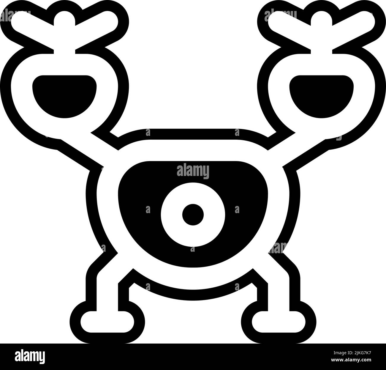 Smart drone icon black Black and White Stock Photos & Images - Alamy