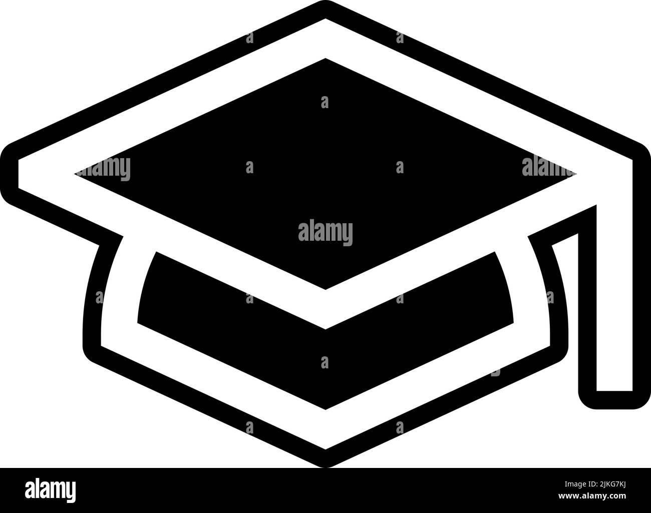 mortarboard icon black vector illustration Stock Vector Image & Art - Alamy