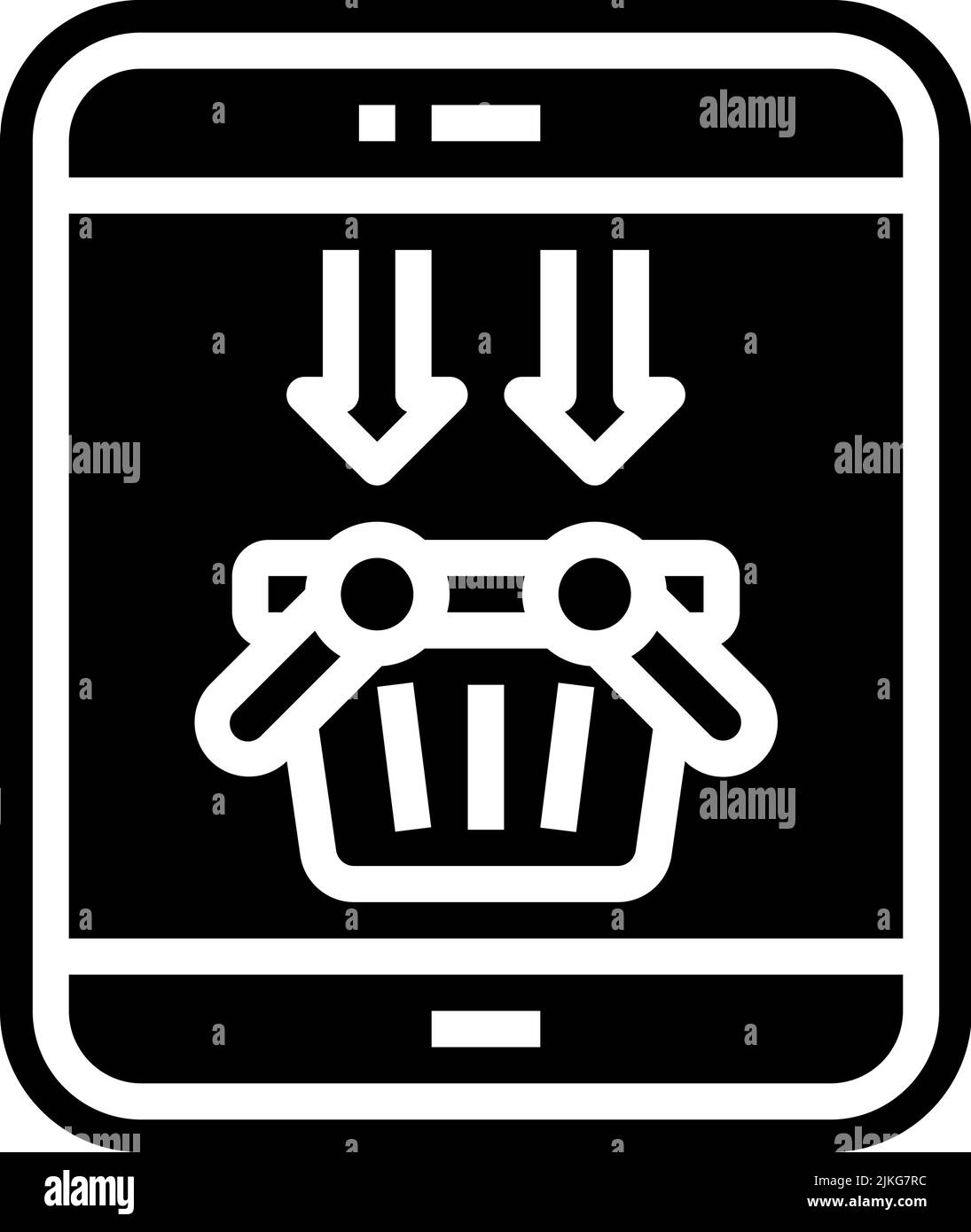 add to basket icon black vector illustration Stock Vector Image & Art ...