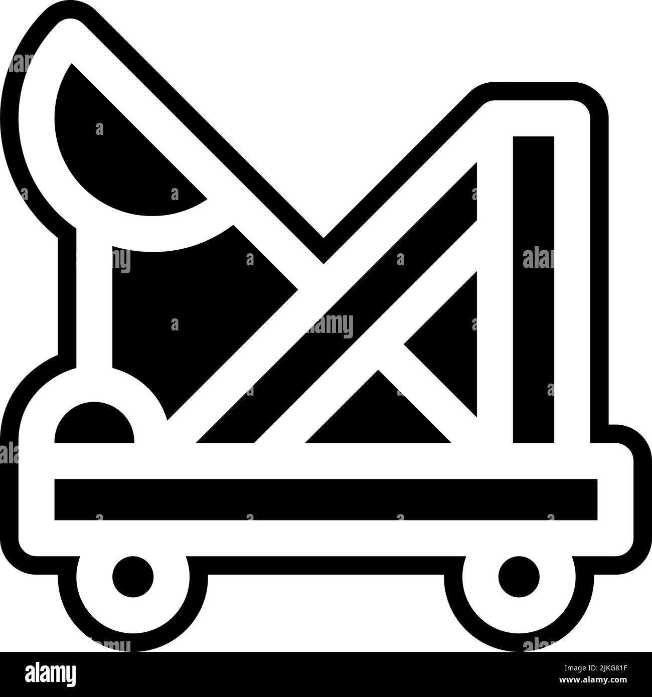 catapult icon black vector illustration Stock Vector Image & Art - Alamy