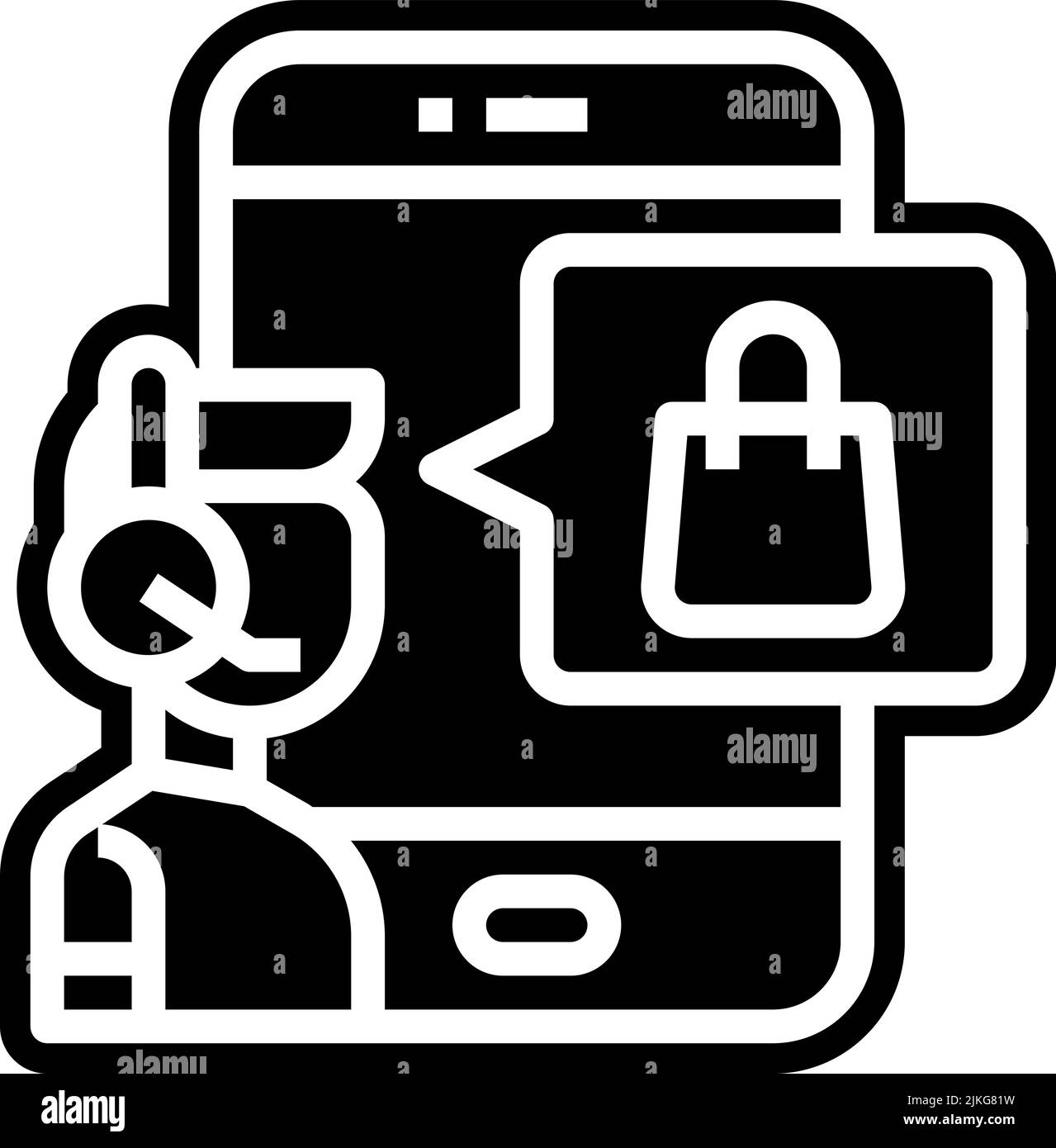 online support icon black vector illustration Stock Vector Image & Art ...