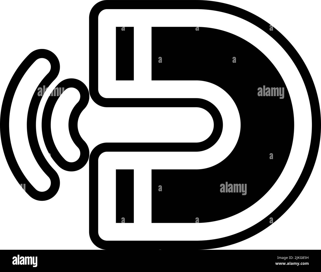 magnet icon black vector illustration Stock Vector Image & Art - Alamy
