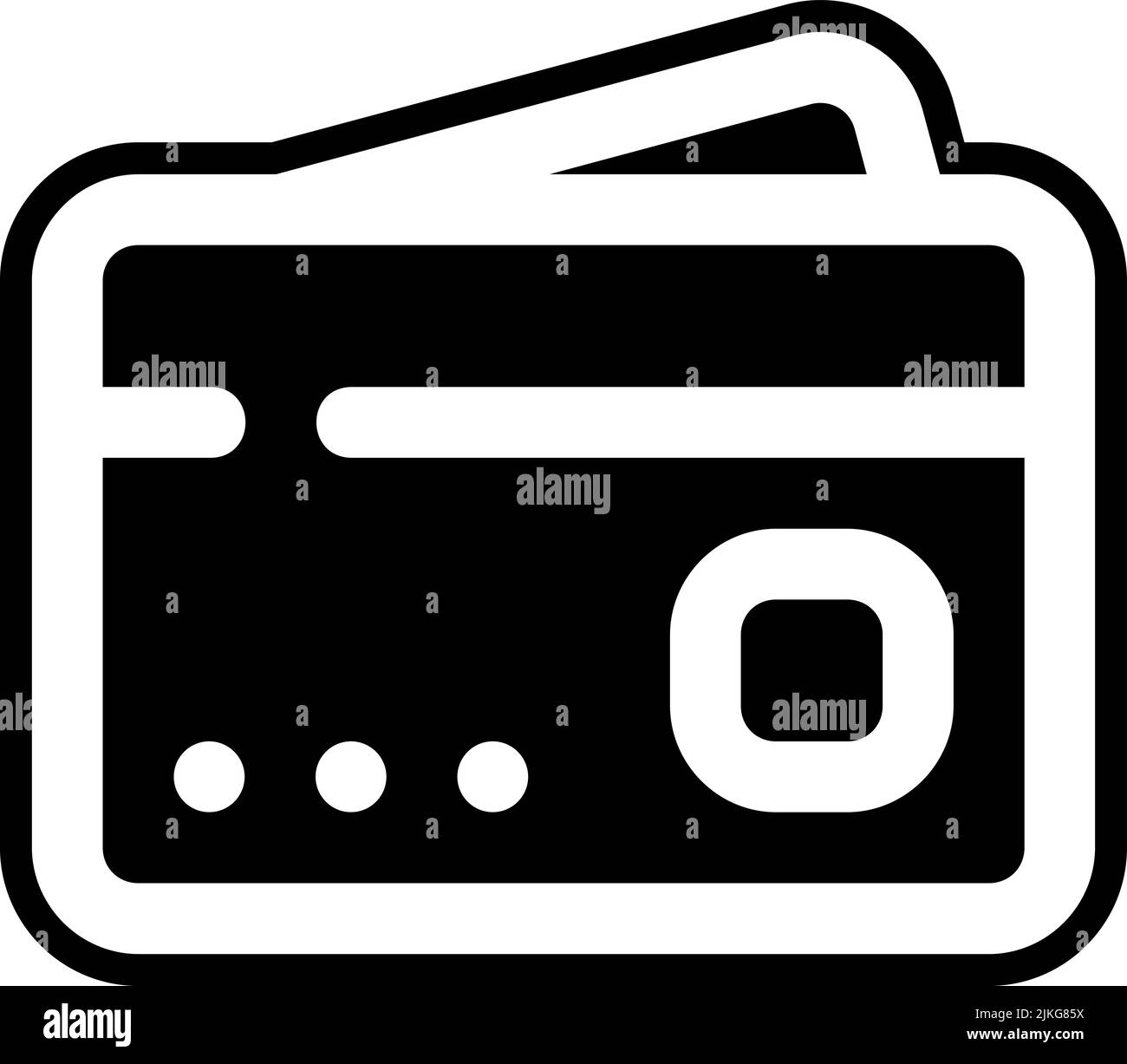 credit card icon black vector illustration Stock Vector Image & Art - Alamy
