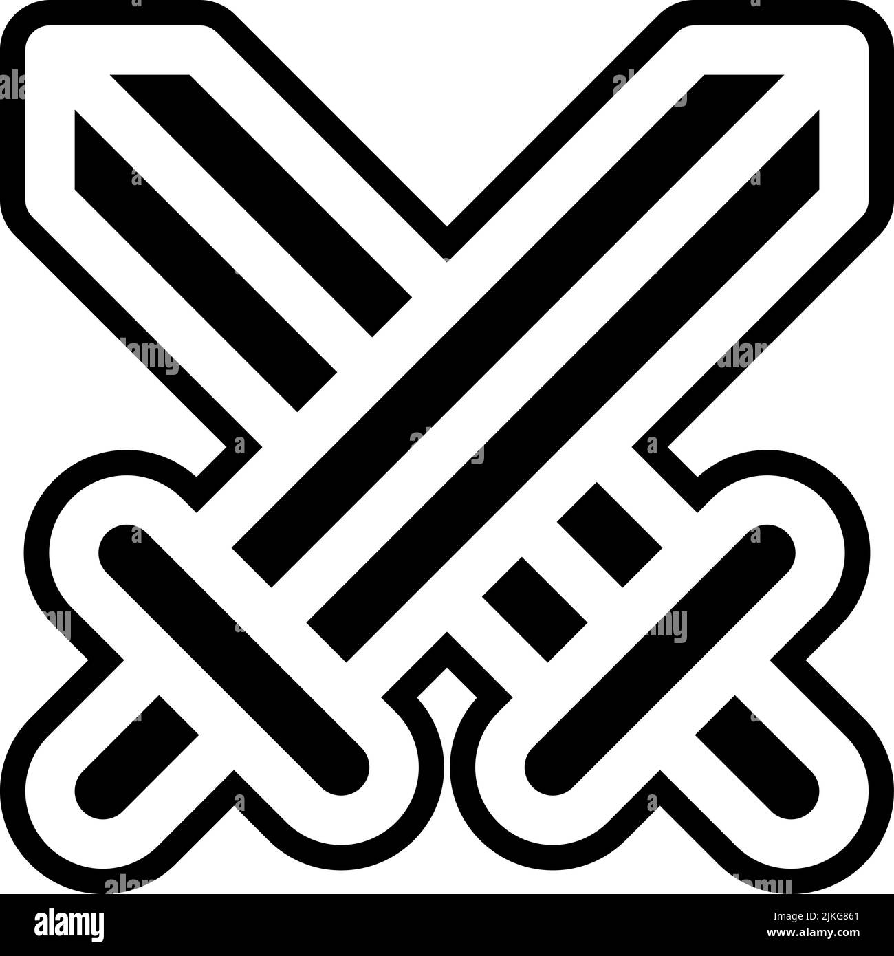 swords icon black vector illustration Stock Vector Image & Art - Alamy