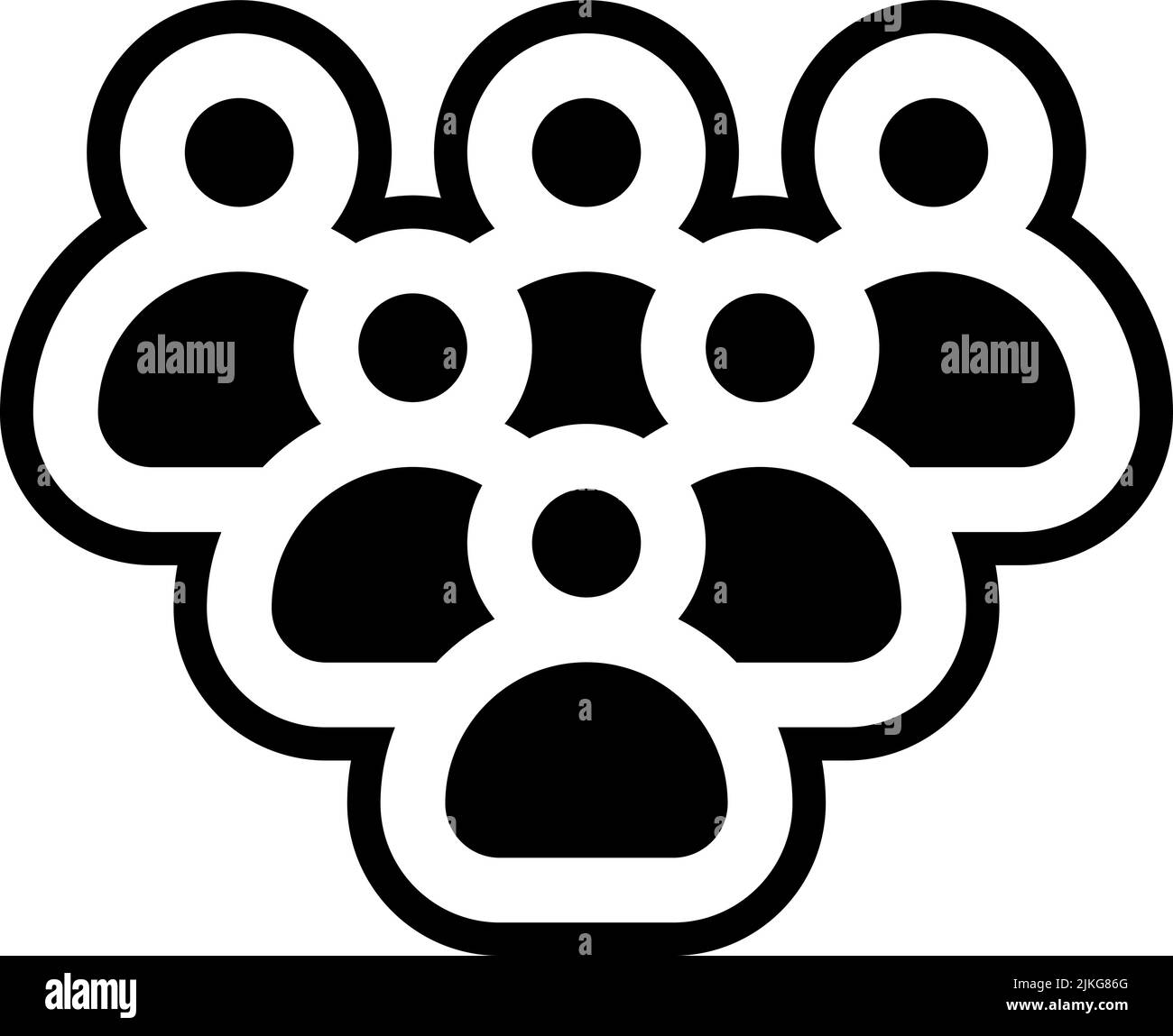 team work icon black vector illustration Stock Vector Image & Art - Alamy