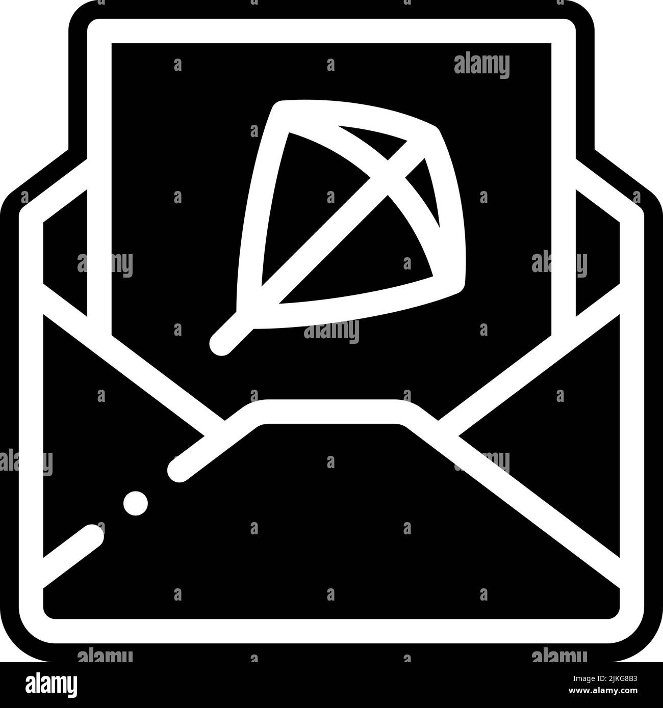 invitation icon black vector illustration Stock Vector Image & Art - Alamy