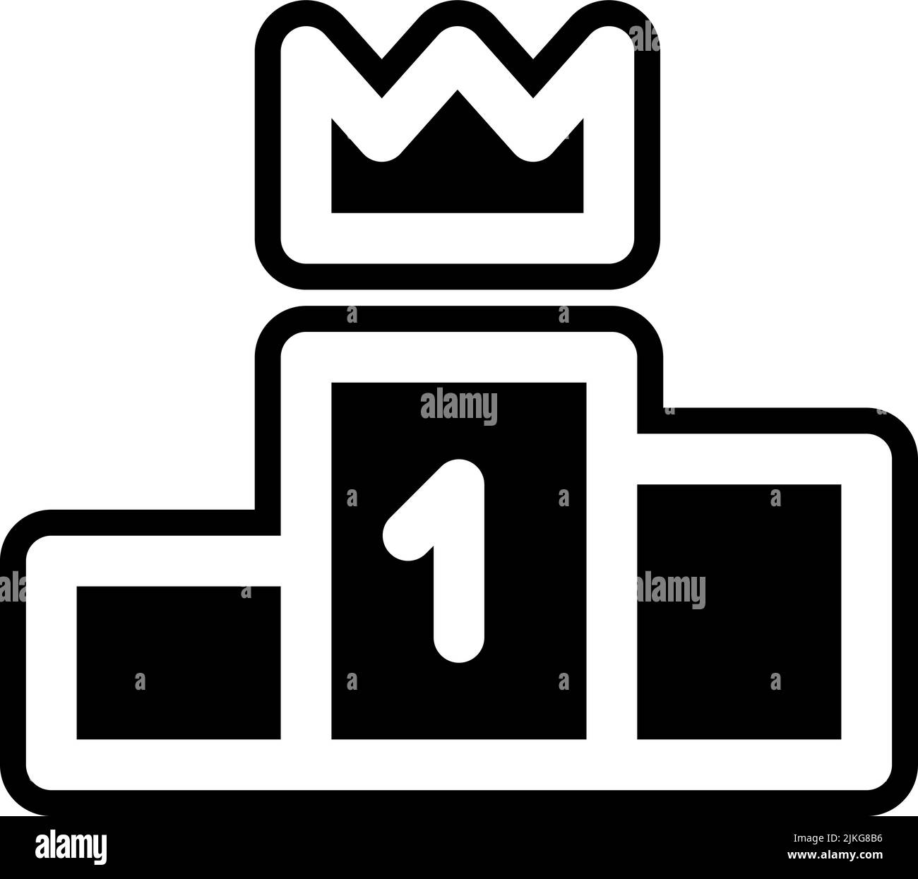 Podium audience icon illustration Black and White Stock Photos & Images ...