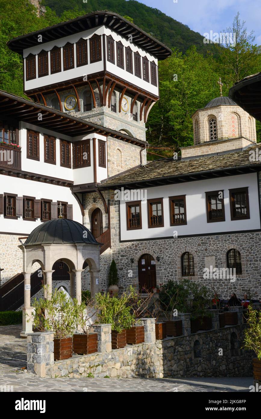 View of St John the Baptist Bigorski monastery on Macedonia Stock Photo ...