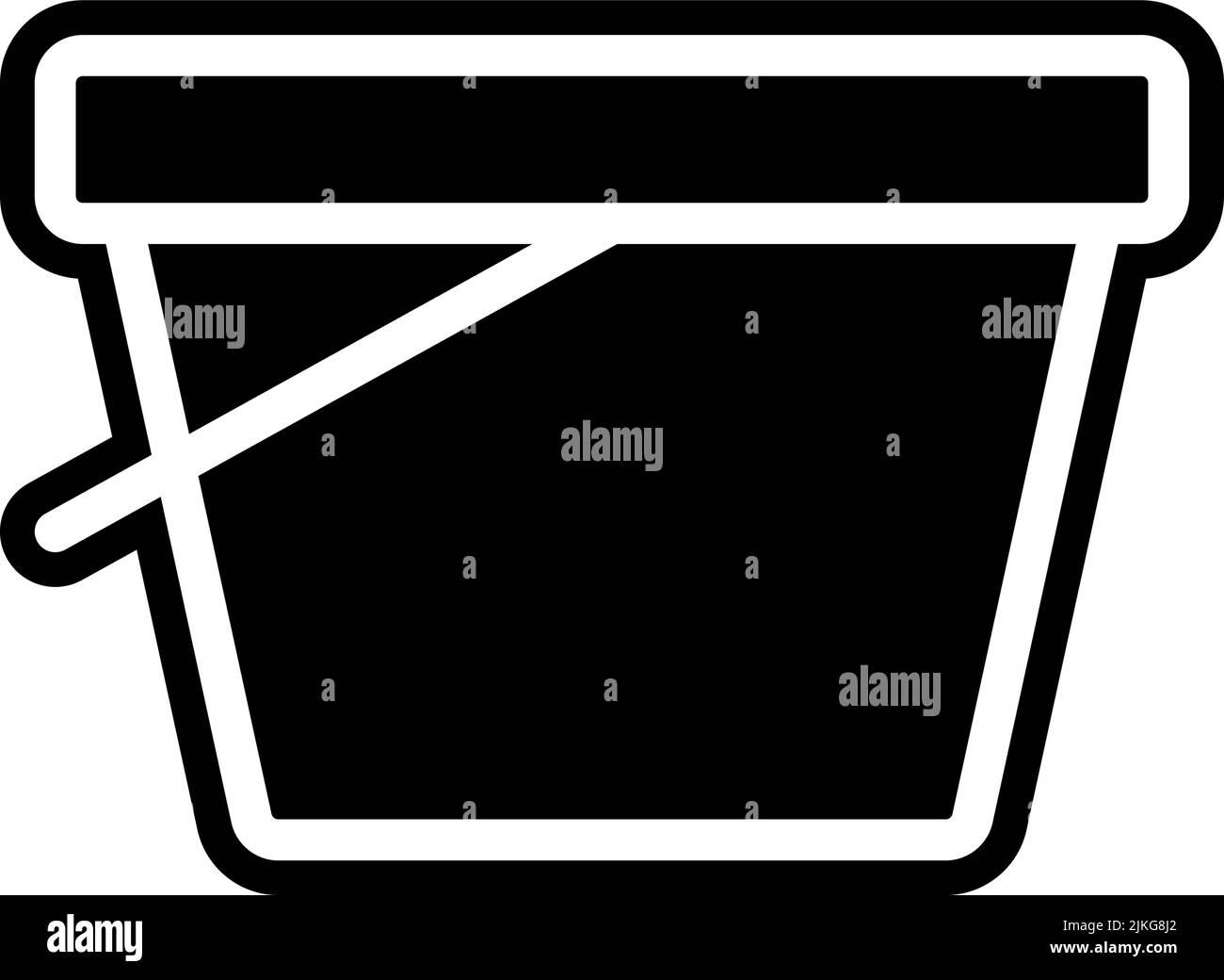 bucket icon black vector illustration Stock Vector Image & Art - Alamy